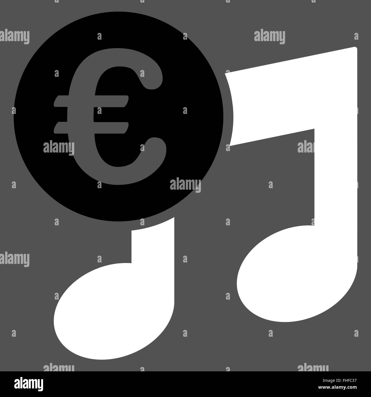 Euro Music Notes Icon Stock Photo - Alamy