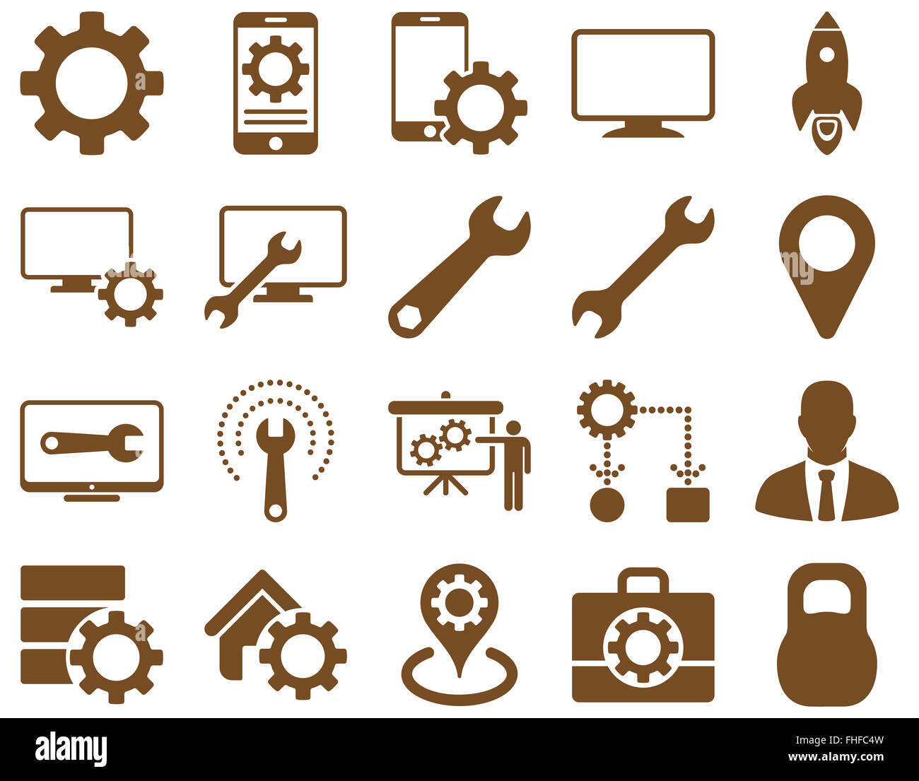 Settings and Tools Icons Stock Photo - Alamy