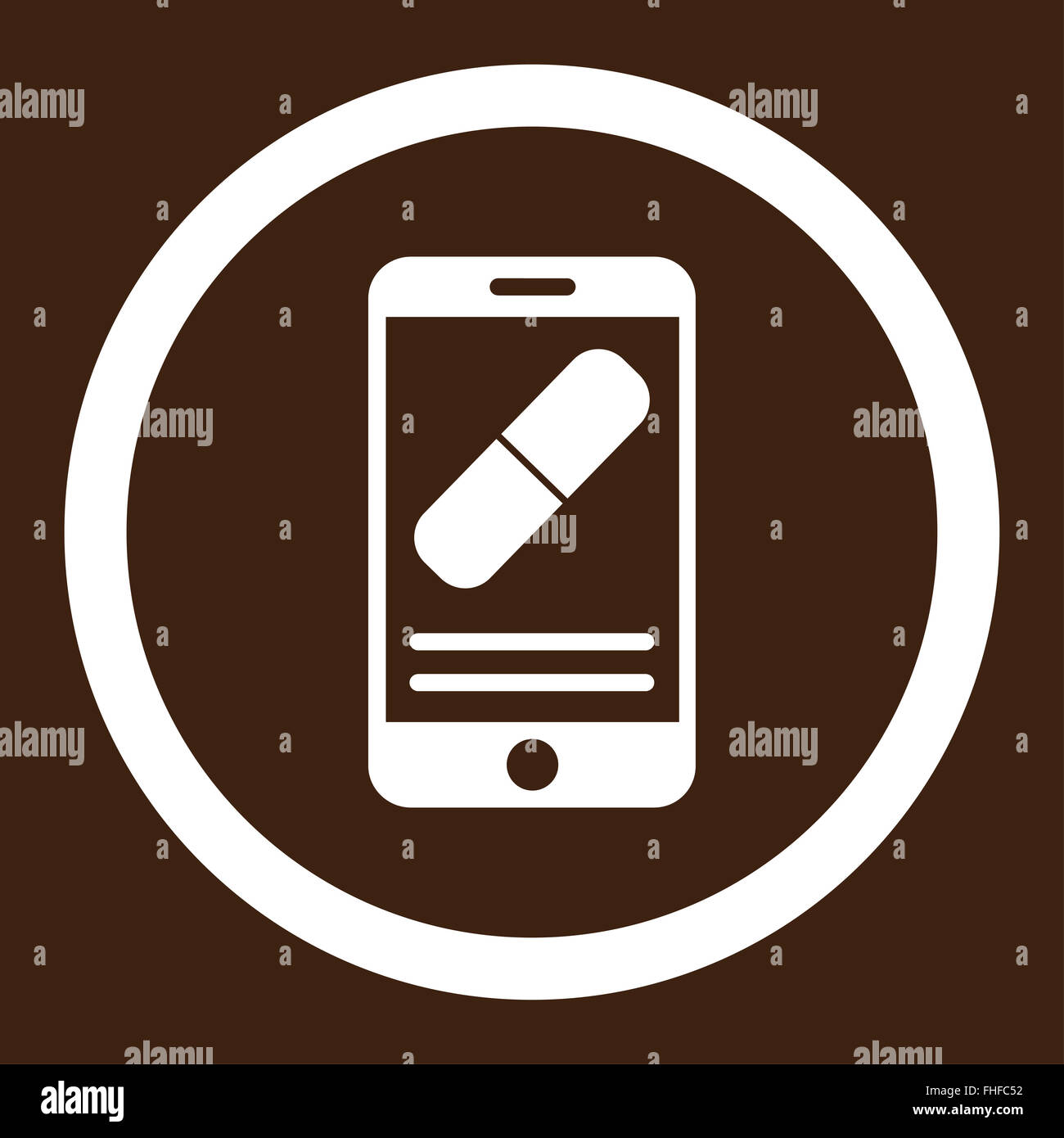 Medication Online Information Rounded Vector Icon Stock Photo - Alamy