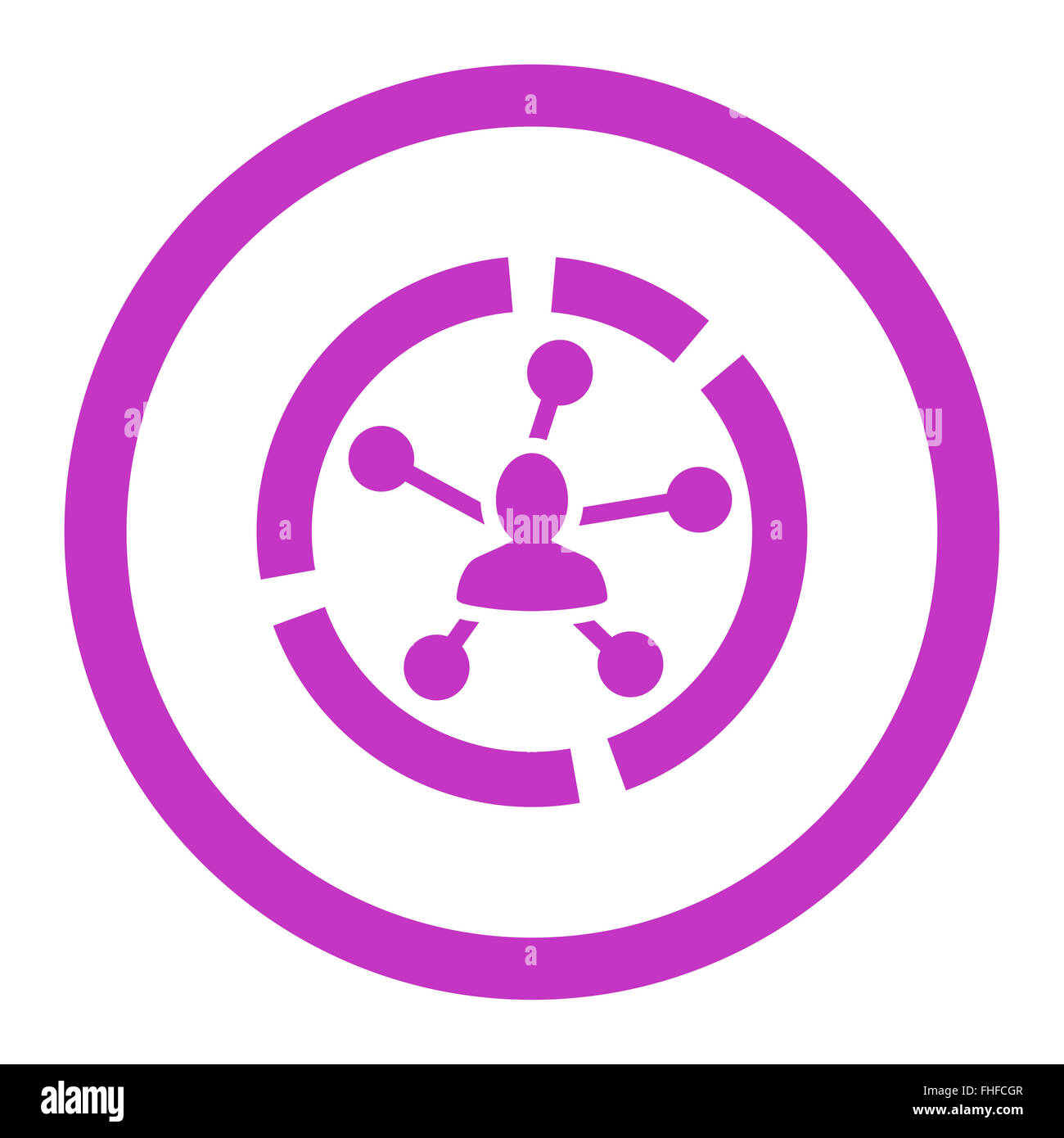 Relations diagram flat violet color rounded vector icon Stock Photo - Alamy