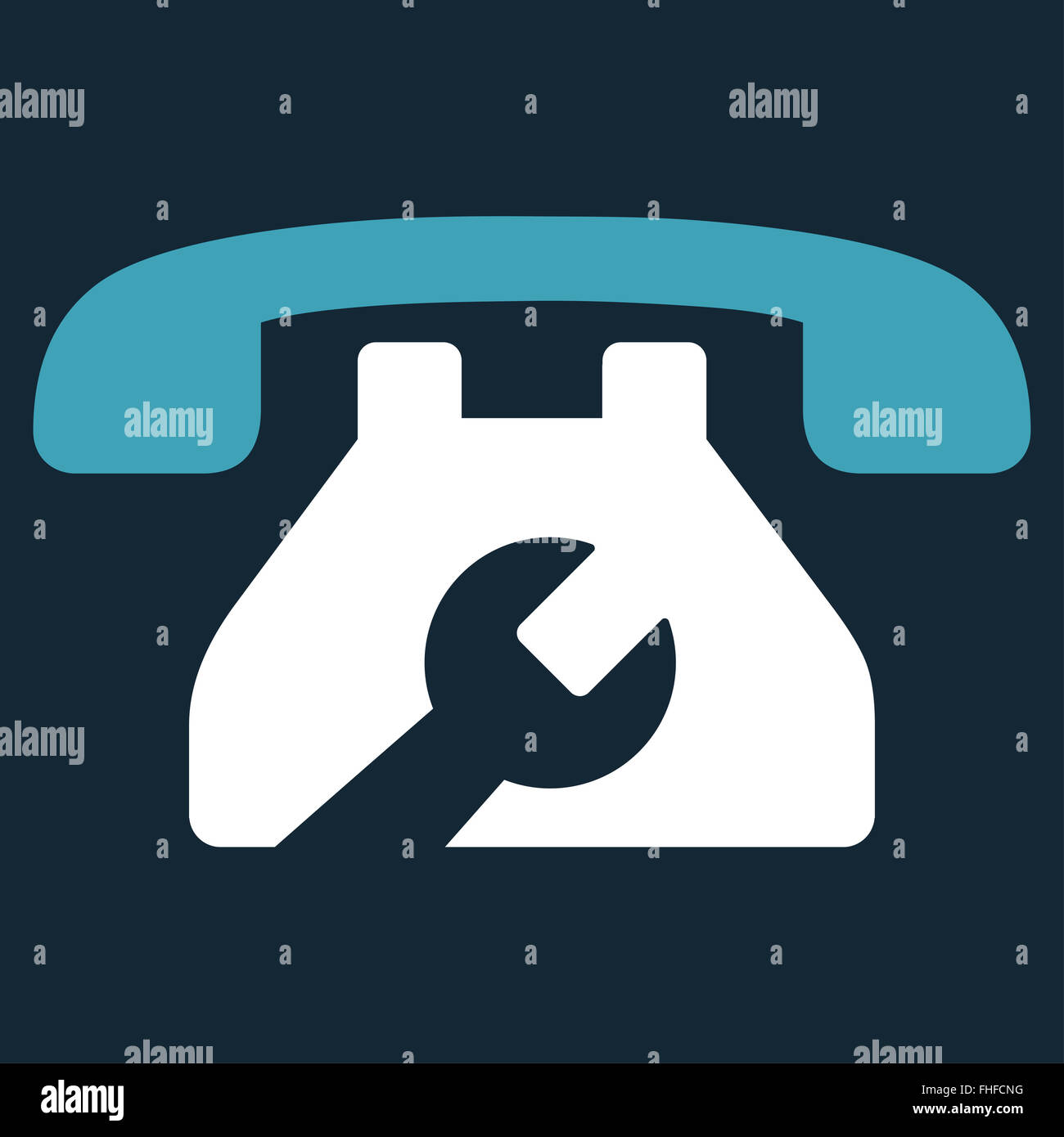 Service Phone Icon Stock Photo - Alamy