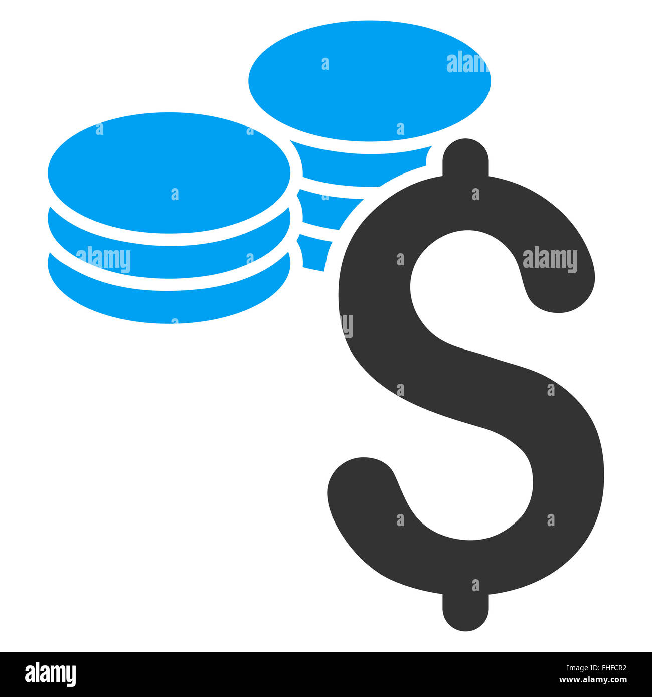 Dollar Coins Icon Stock Photo - Alamy