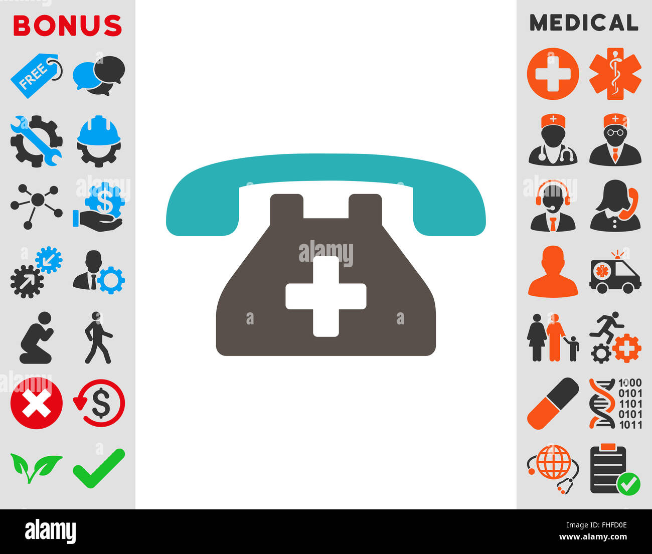 Clinic Phone Icon Stock Photo - Alamy