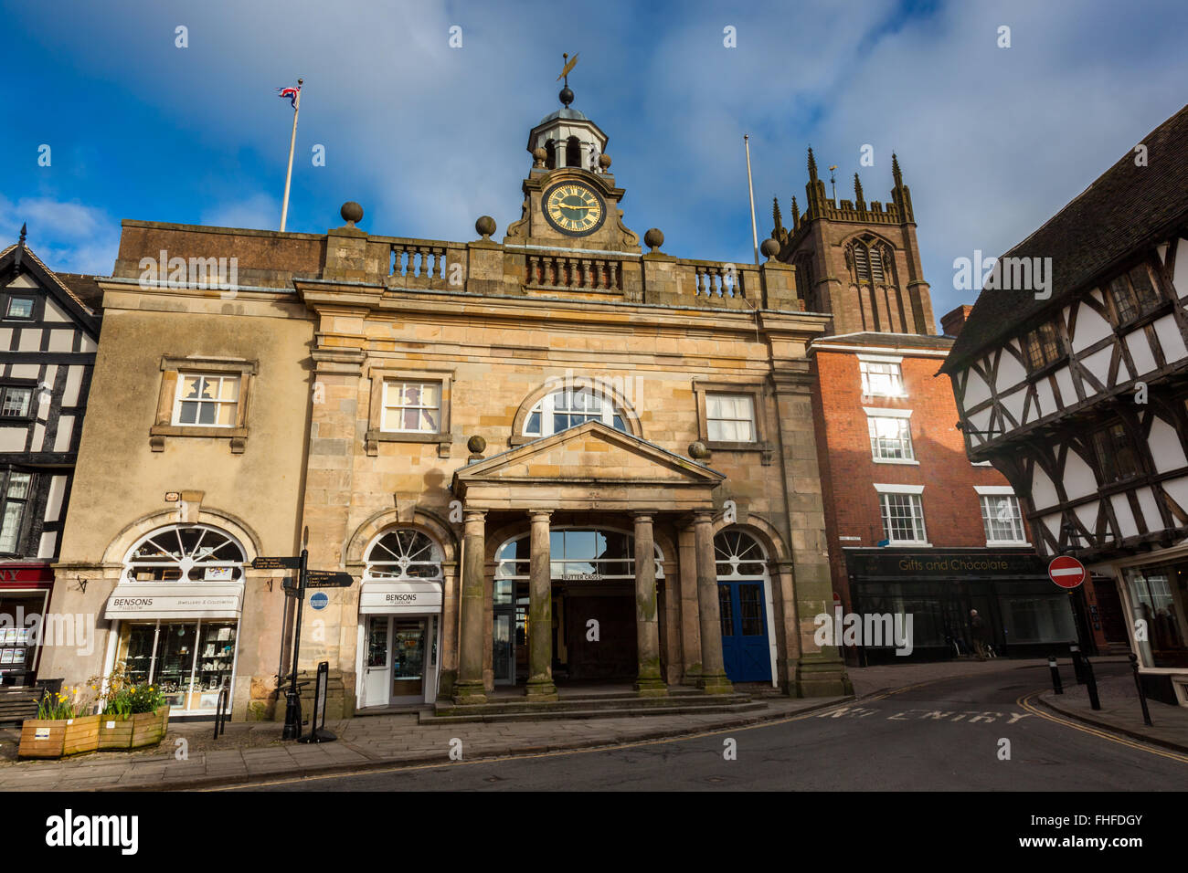 The Buttercross, at the top of Broad Street, Ludlow, Shropshire ...
