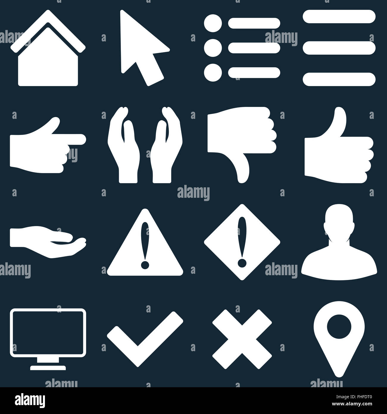 Basic gesture and sign icons Stock Photo - Alamy