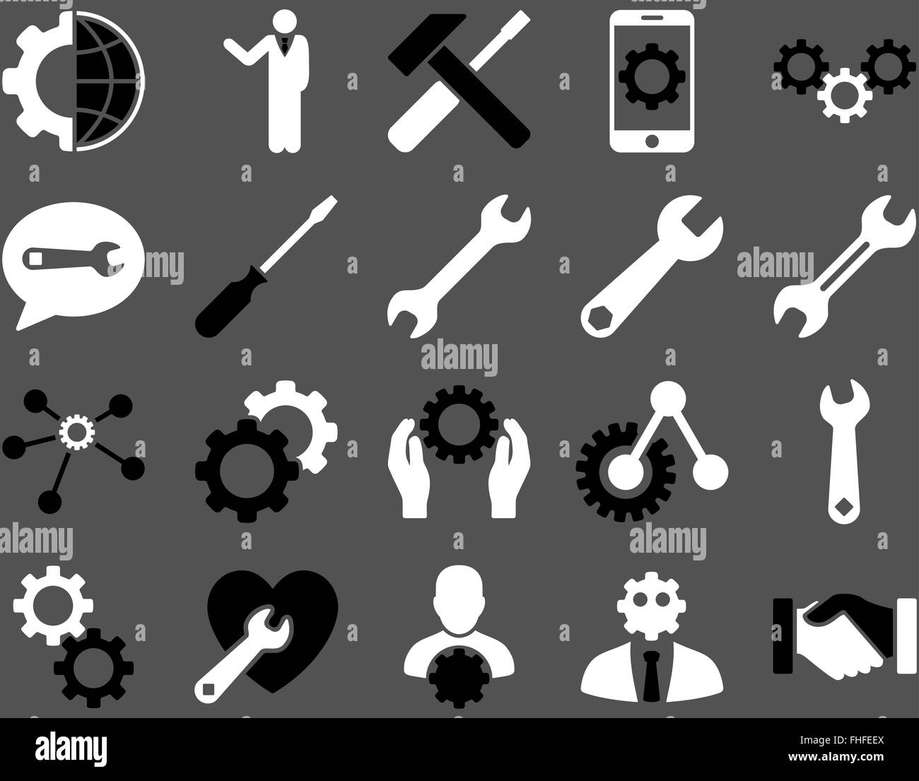 Settings and Tools Icons Stock Photo - Alamy