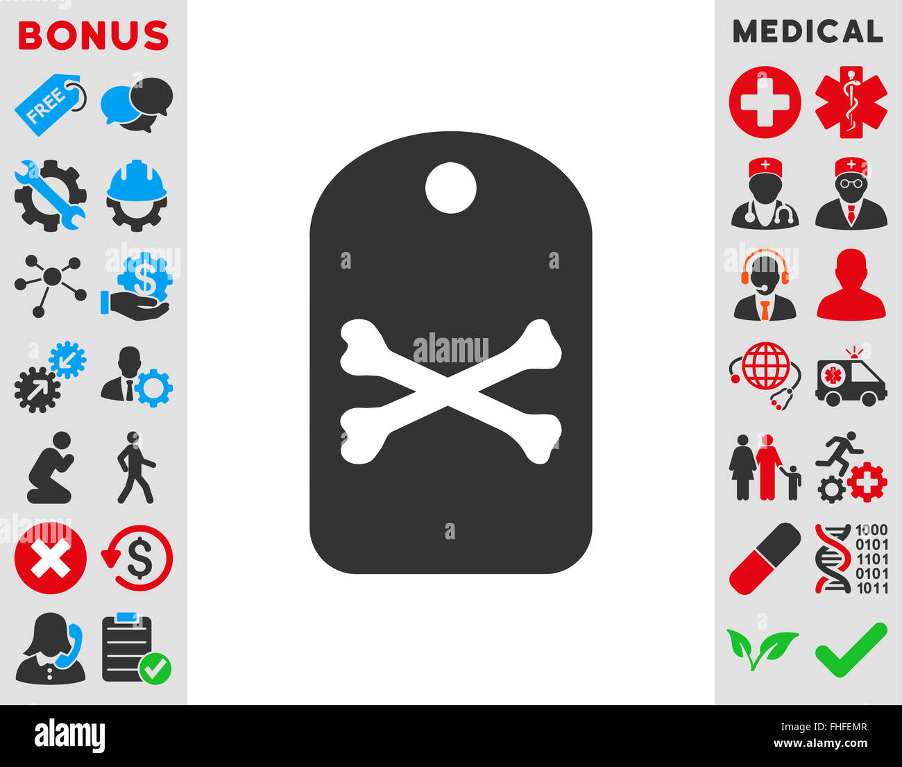 Death Tag Icon Stock Photo - Alamy