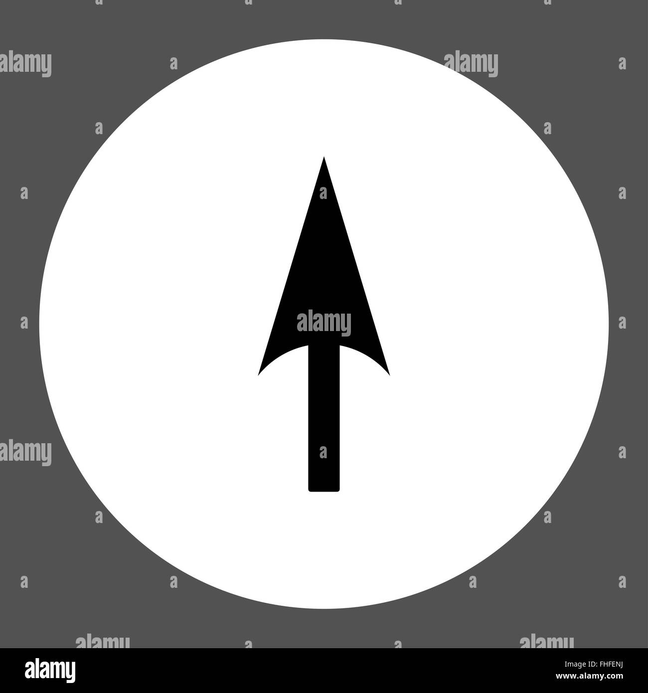 Arrow Axis Y flat black and white colors round button Stock Photo - Alamy
