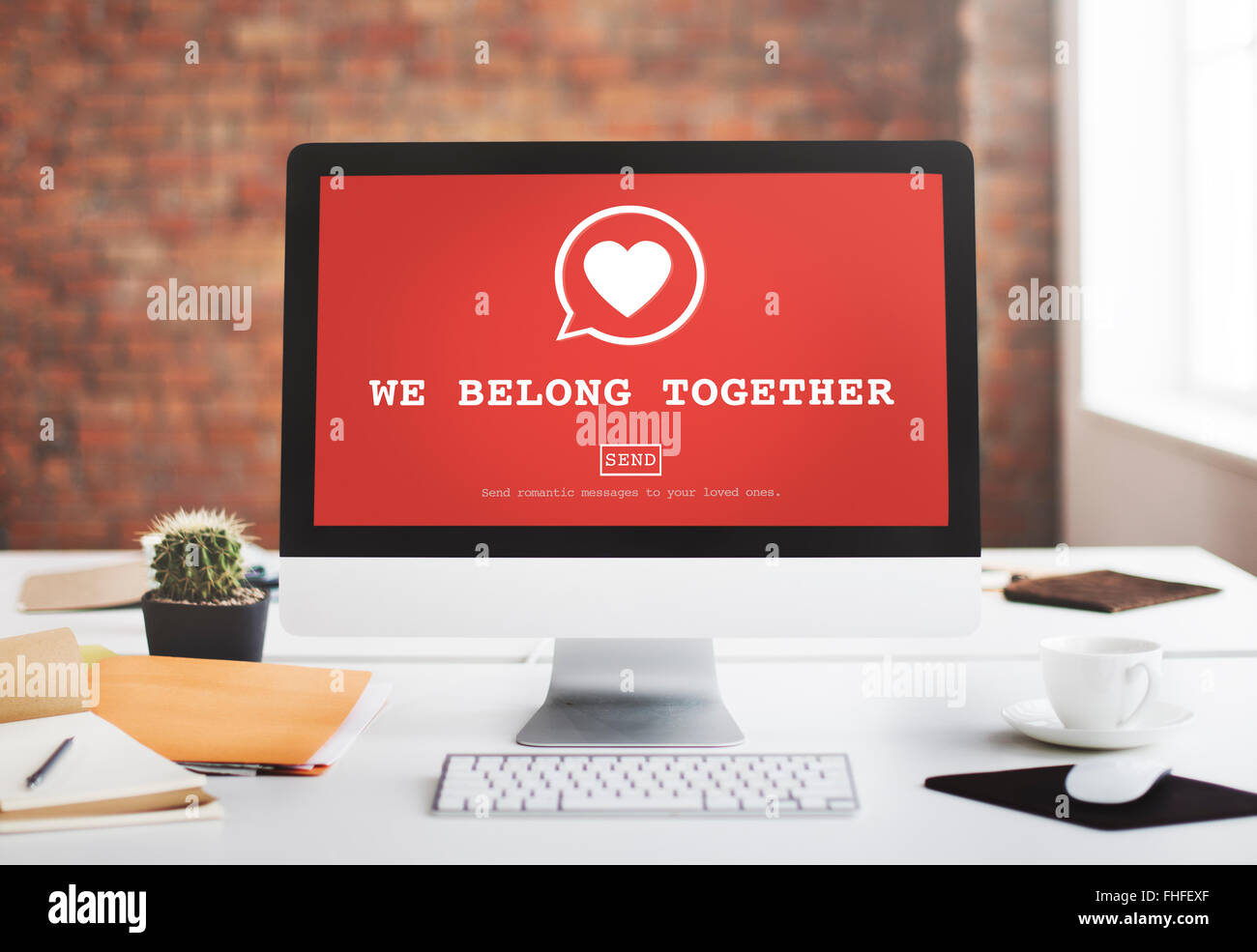 We Belong Together Valantine Romance Heart Love Passion Concept Stock ...