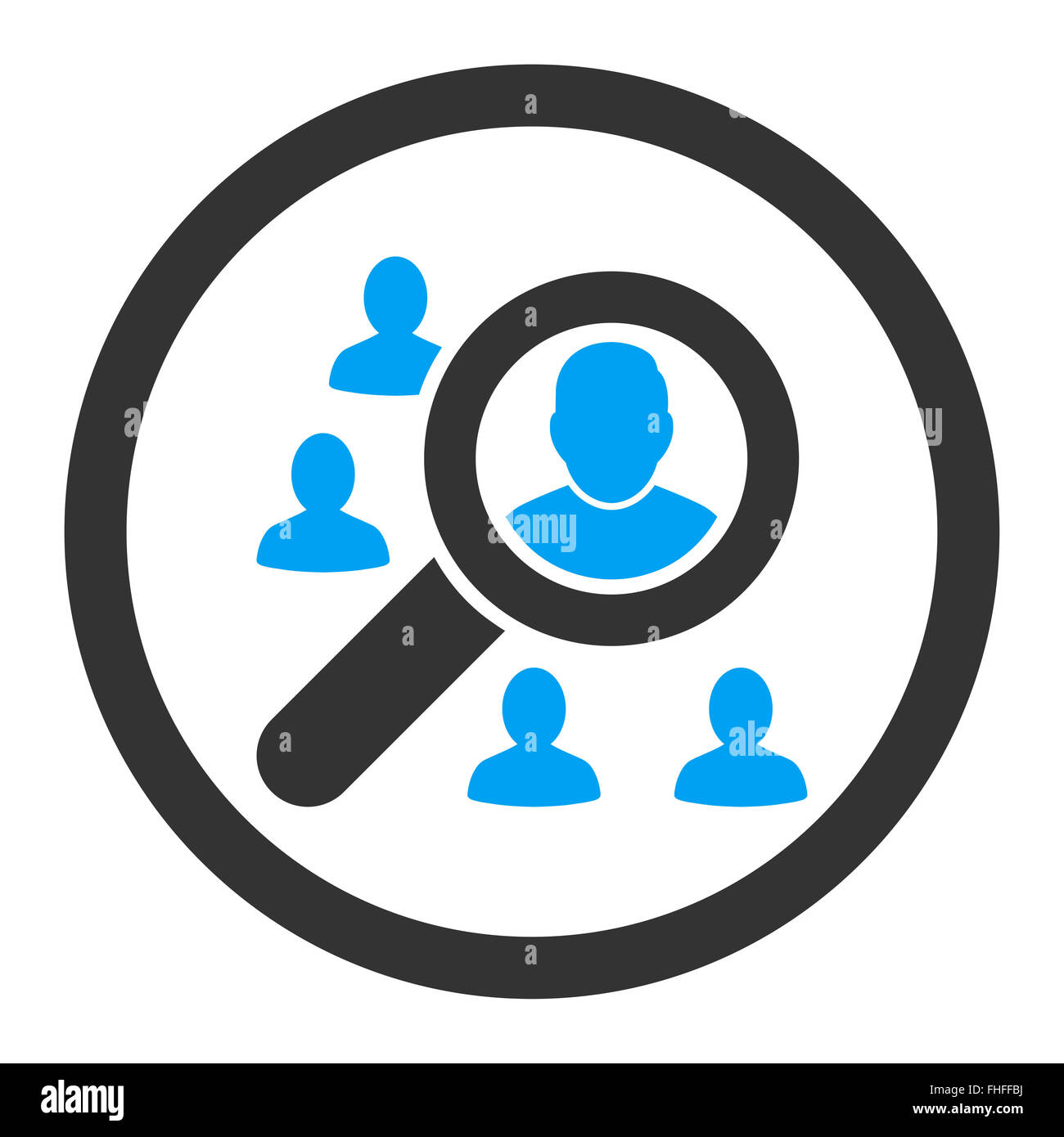 Marketing flat blue and gray colors rounded vector icon Stock Photo - Alamy