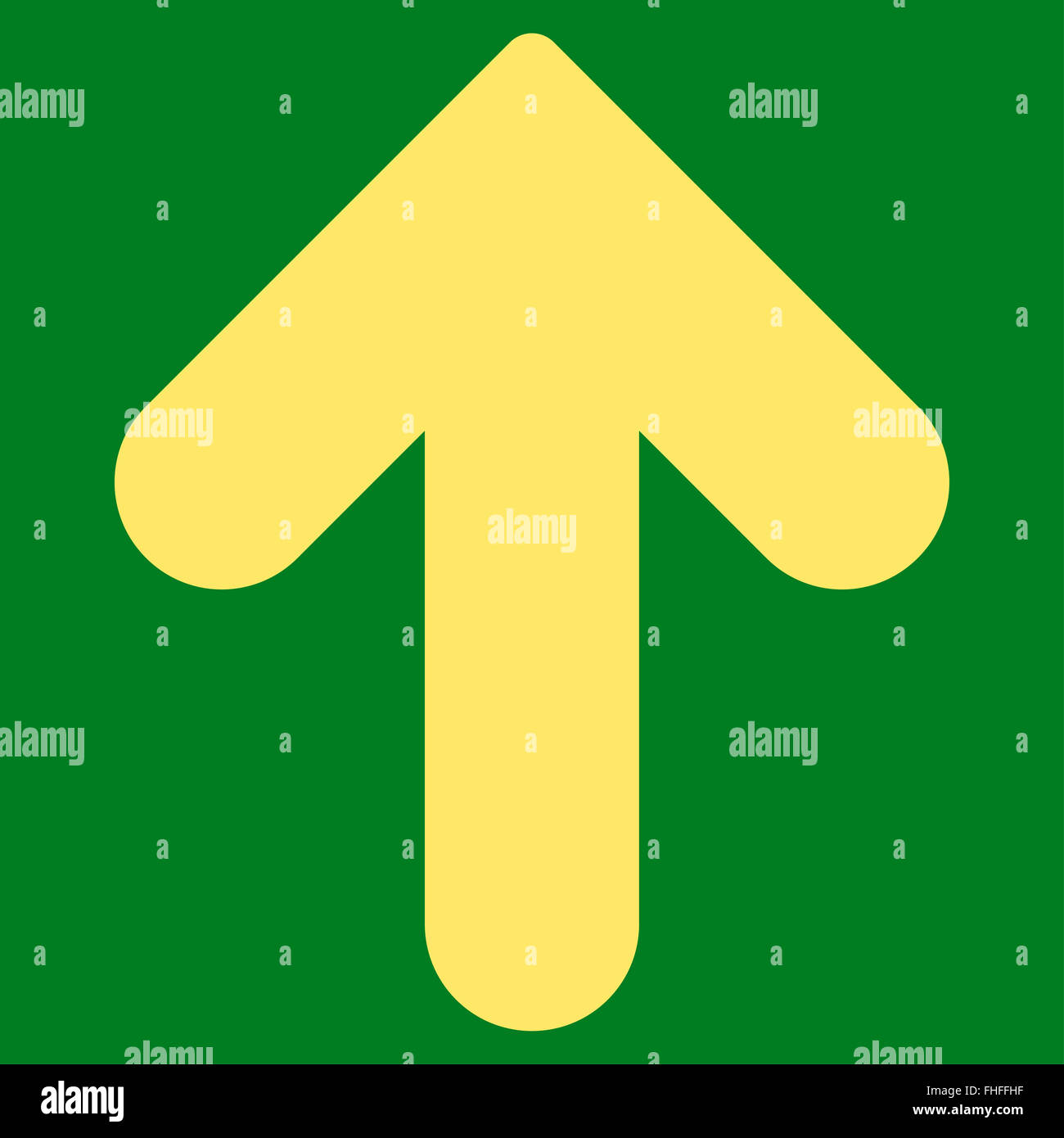Arrow Up flat yellow color icon Stock Photo - Alamy