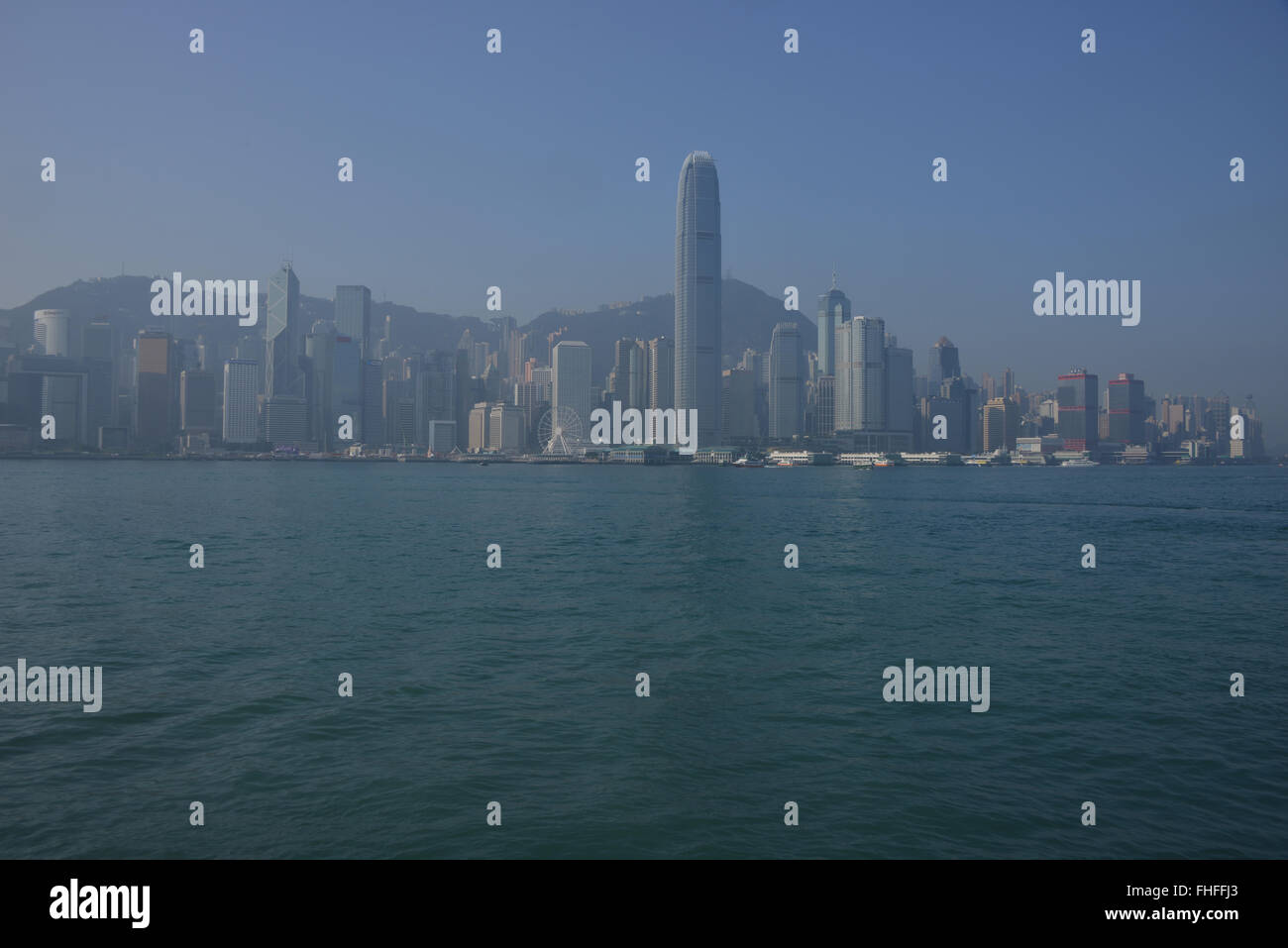 Hong Kong Island skyline from Kowloon Pier, Hong Kong Stock Photo - Alamy
