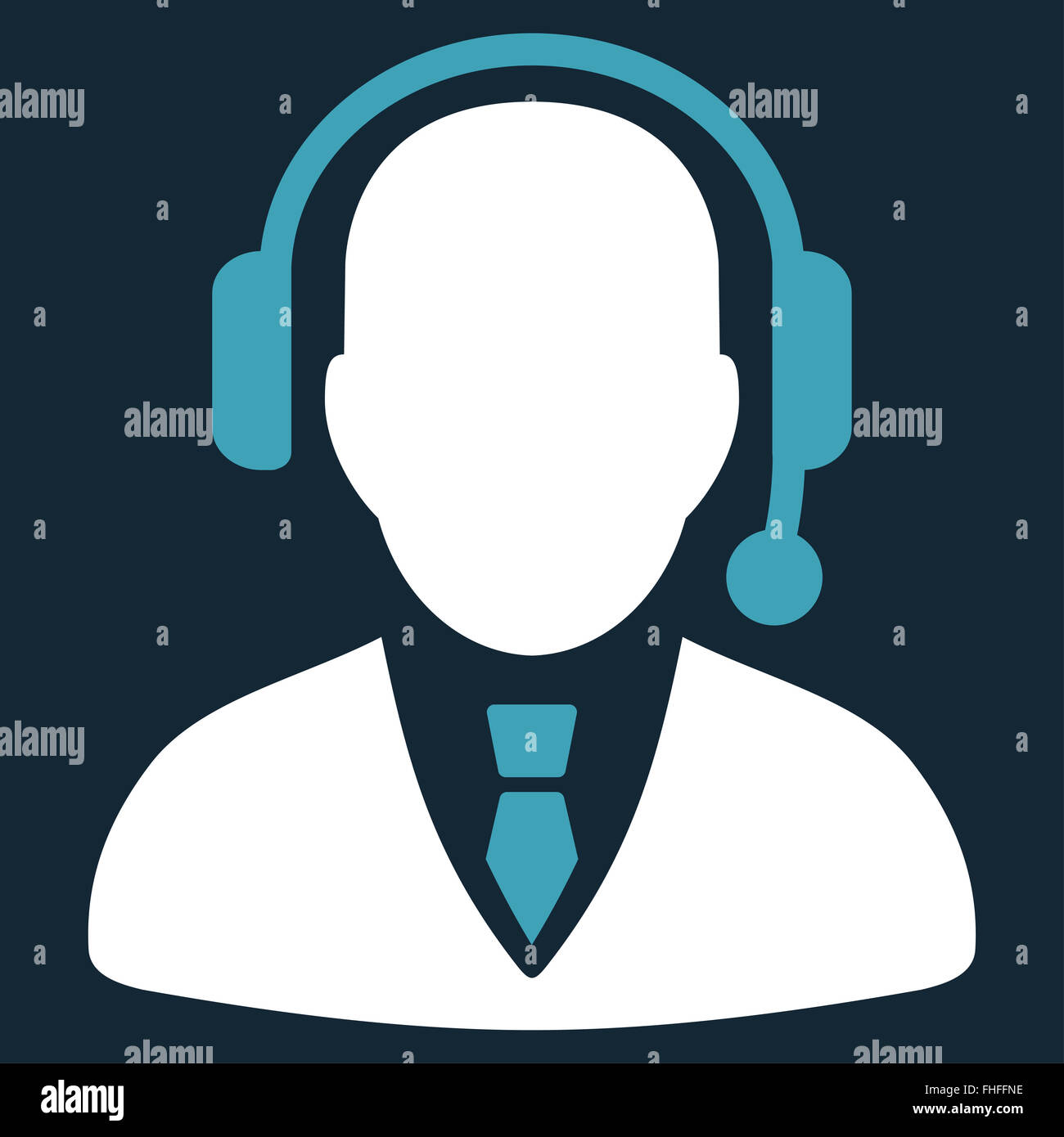 Operator Flat Icon Stock Photo - Alamy