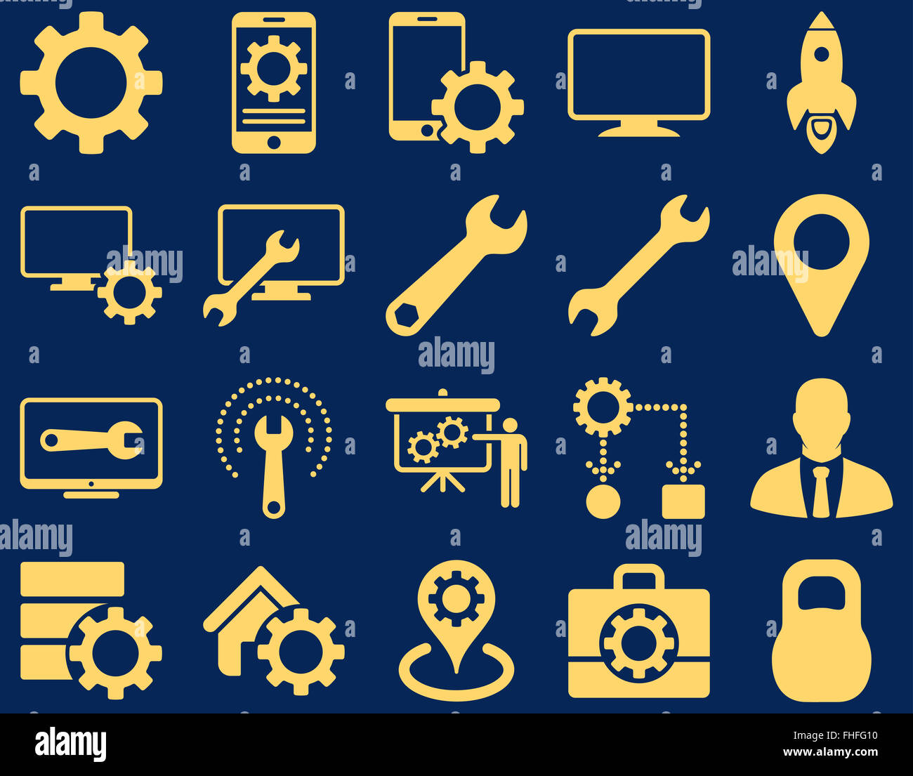 Settings and Tools Icons Stock Photo - Alamy