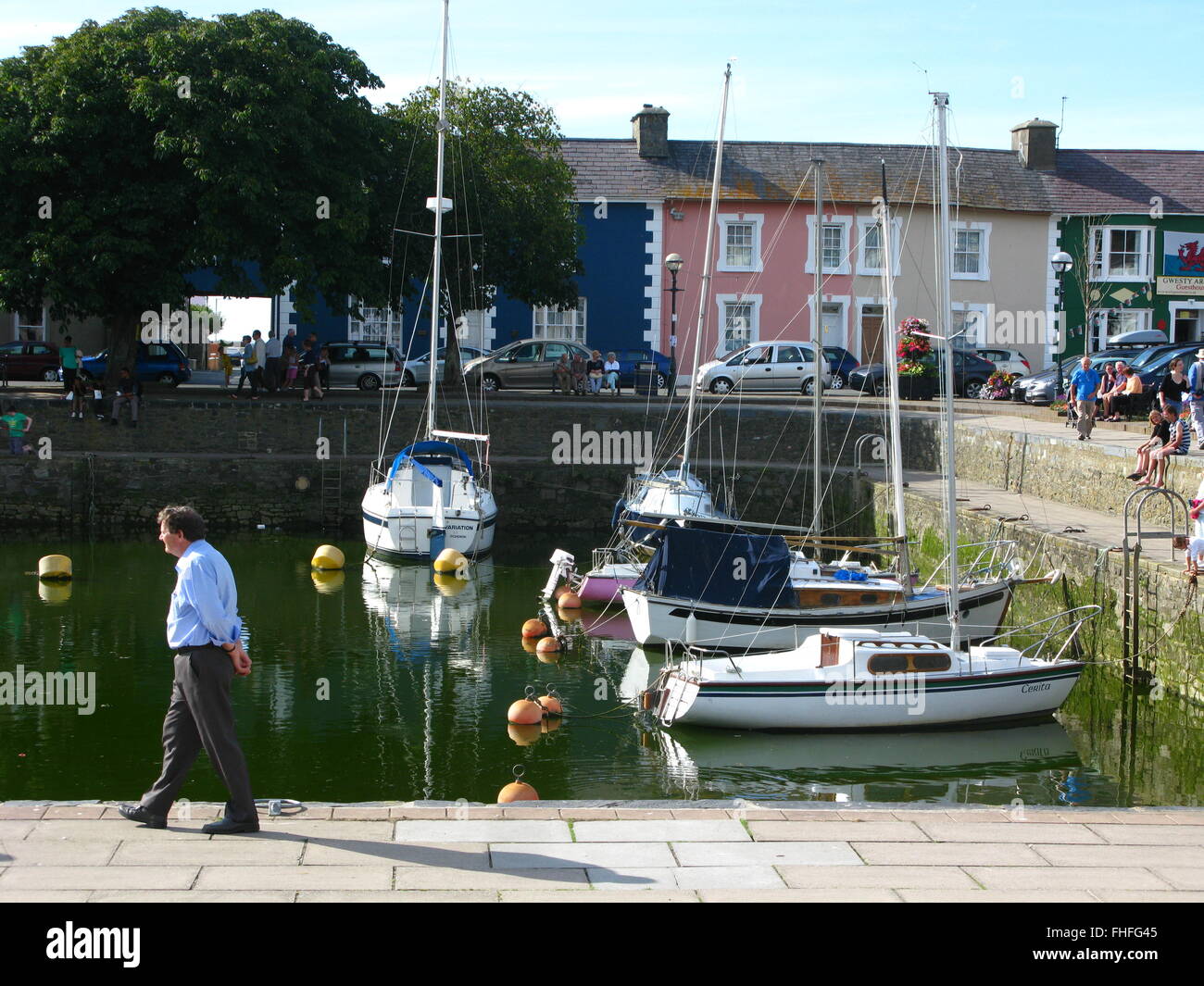 Aberaeron harbour ceredigion wales uk hi-res stock photography and ...