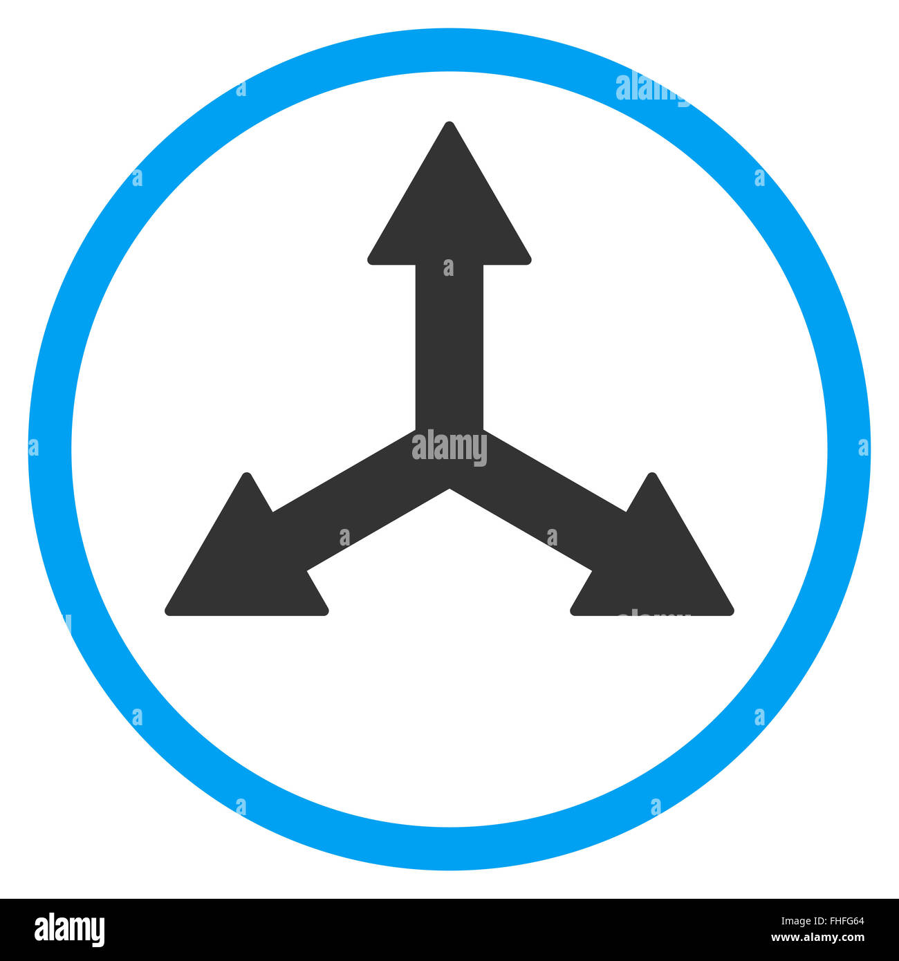 Triple Arrows Rounded Icon Stock Photo - Alamy
