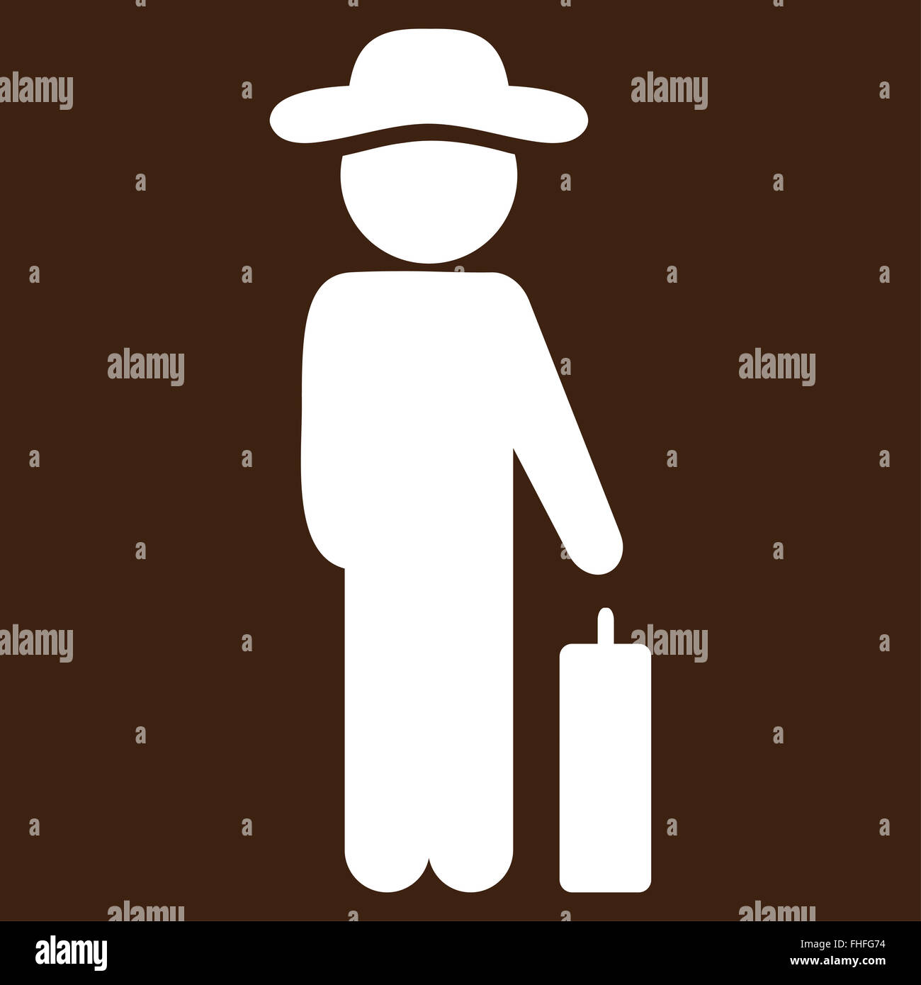 Boy Baggage Icon Stock Photo - Alamy