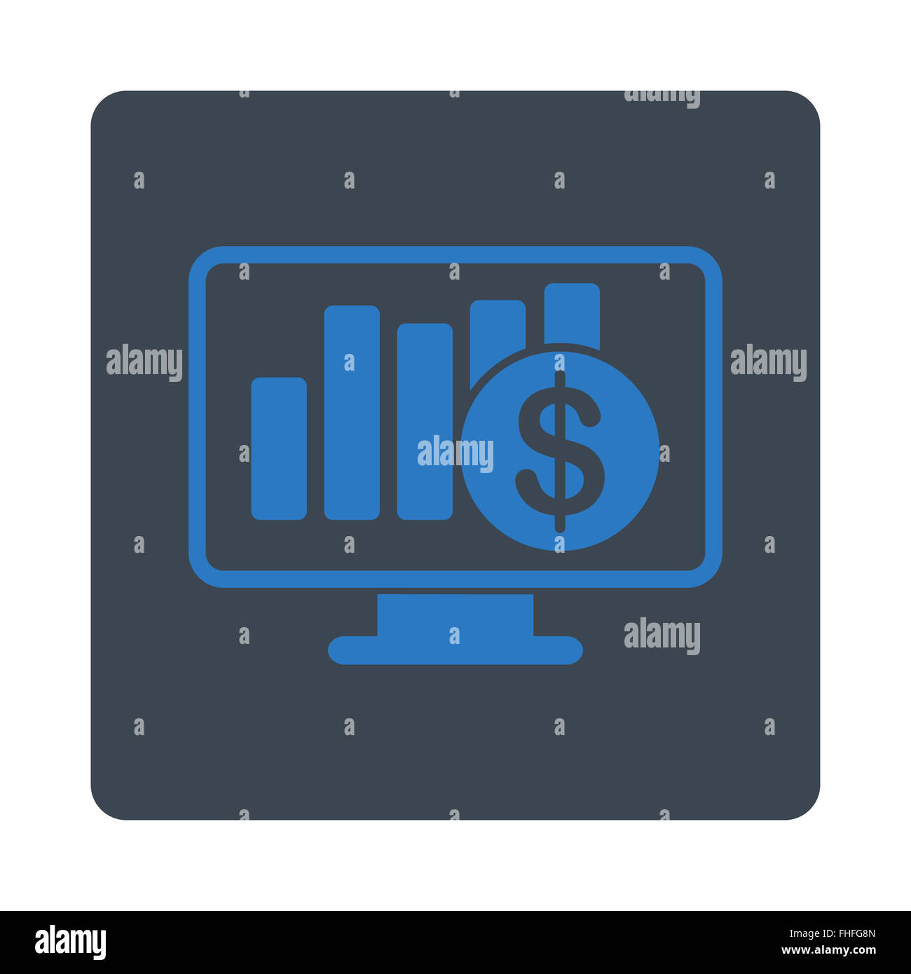 Sales Monitor Icon Stock Photo - Alamy