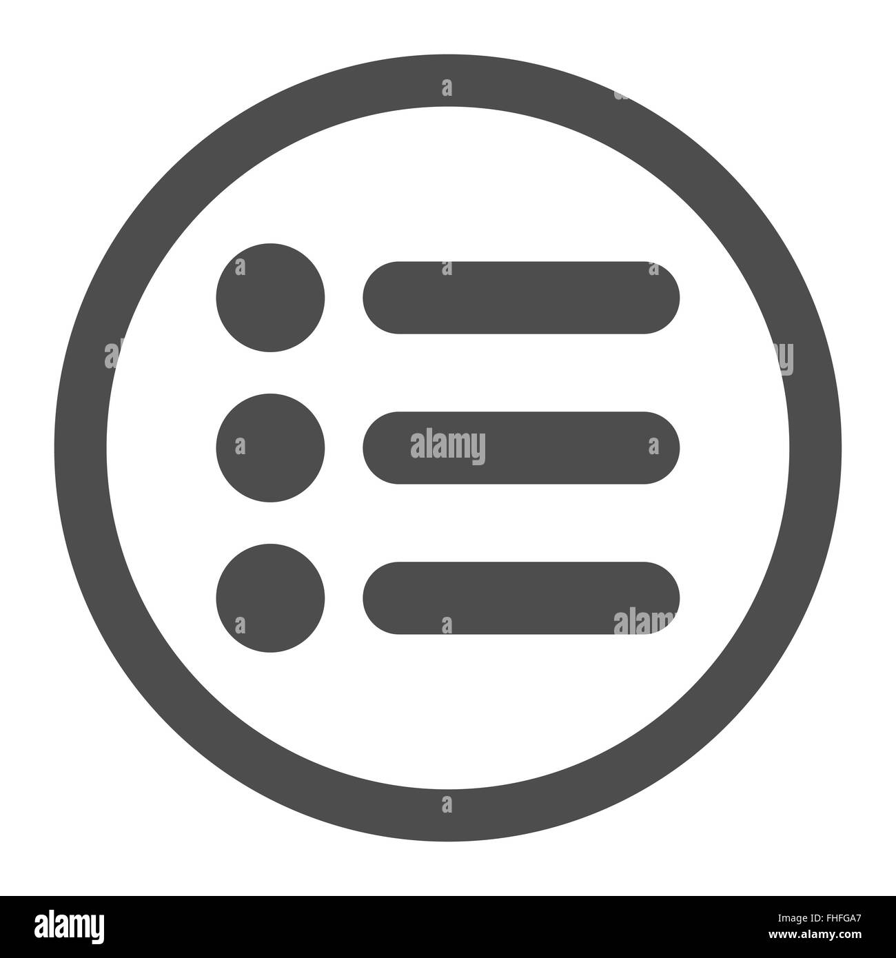 Items flat gray color rounded vector icon Stock Photo - Alamy