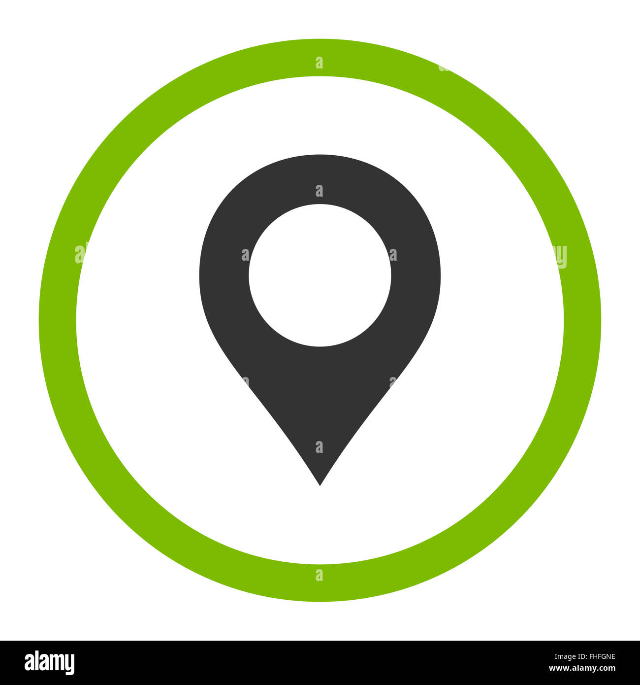 Map Marker flat eco green and gray colors rounded raster icon Stock ...