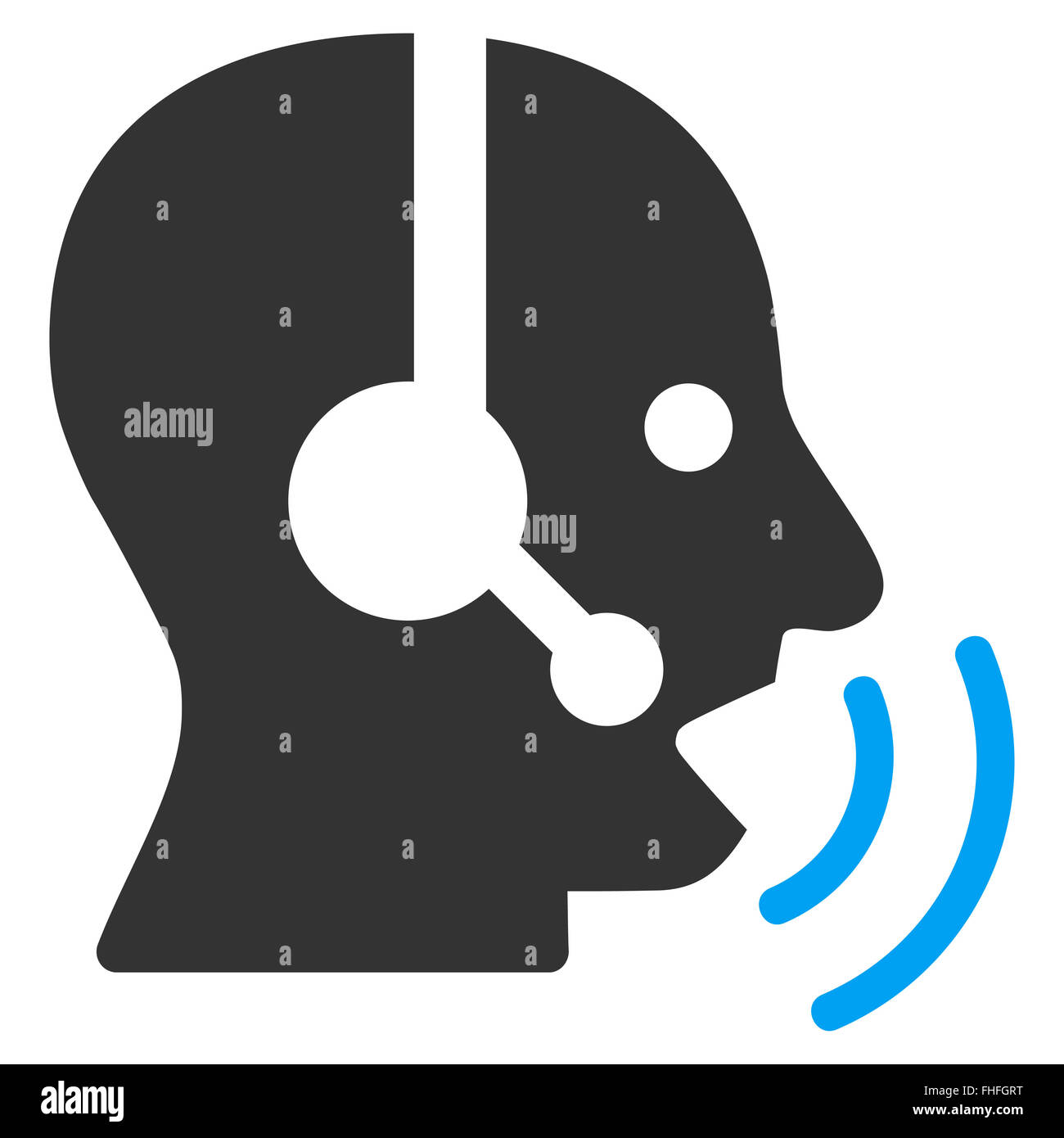 Operator Signal Flat Icon Stock Photo - Alamy