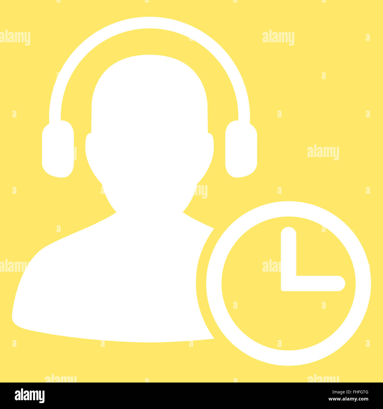 Operator Time Icon Stock Photo - Alamy