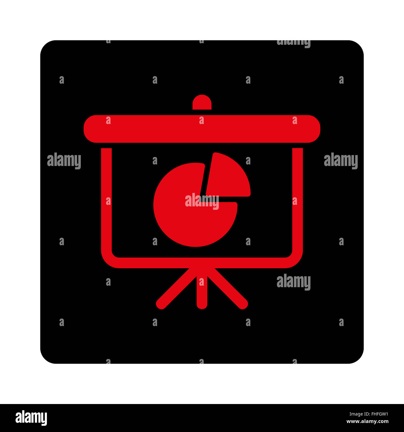 Pie Chart Demonstration Icon Stock Photo - Alamy