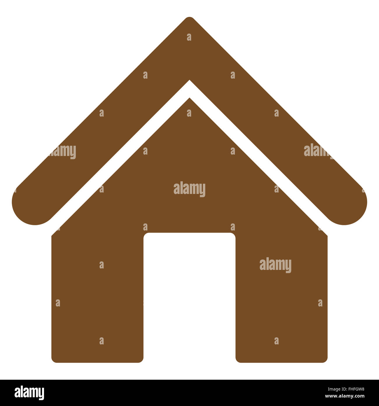 Home flat brown color icon Stock Photo - Alamy