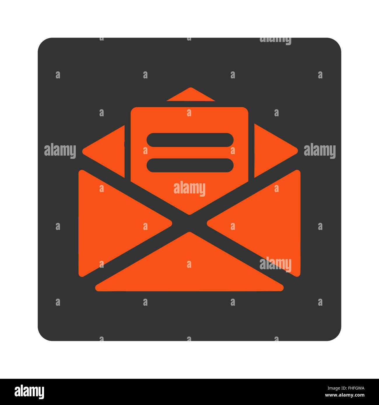 Open mail icon Stock Photo - Alamy