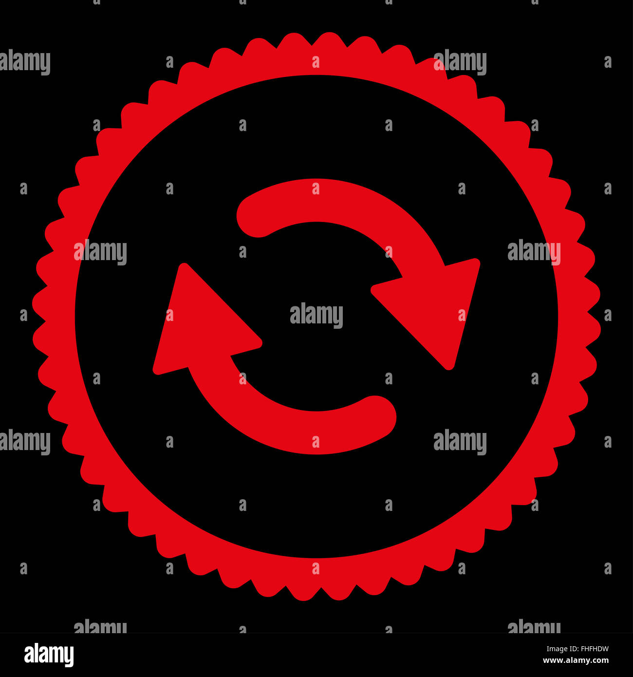 Refresh flat red color round stamp icon Stock Photo - Alamy