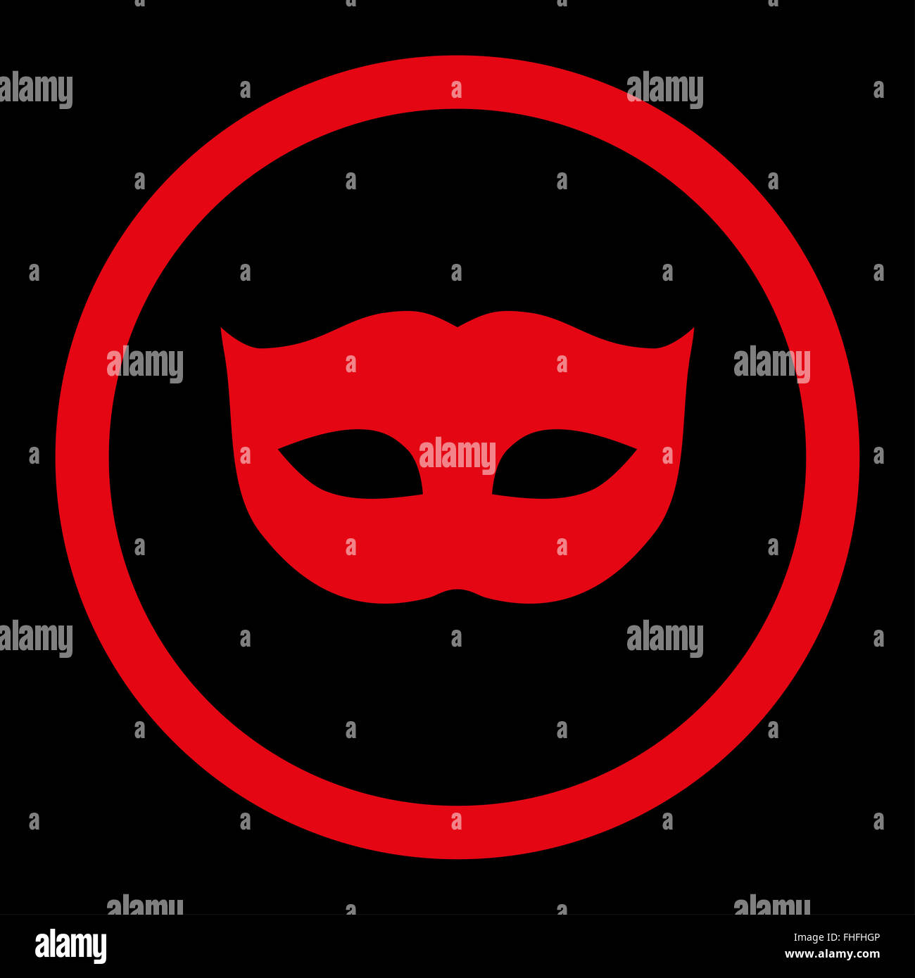 Privacy Mask flat red color rounded vector icon Stock Photo - Alamy