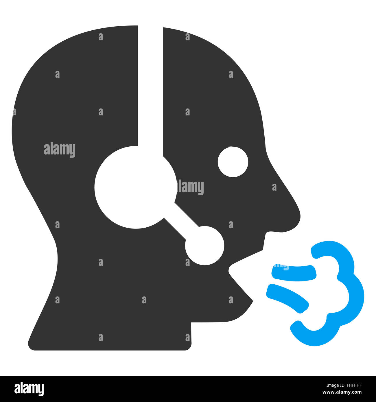 Operator Speech Flat Icon Stock Photo - Alamy