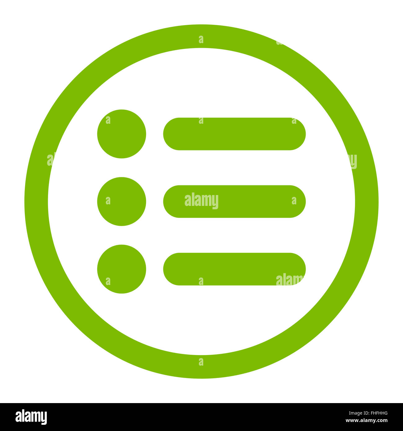 Items flat eco green color rounded raster icon Stock Photo - Alamy