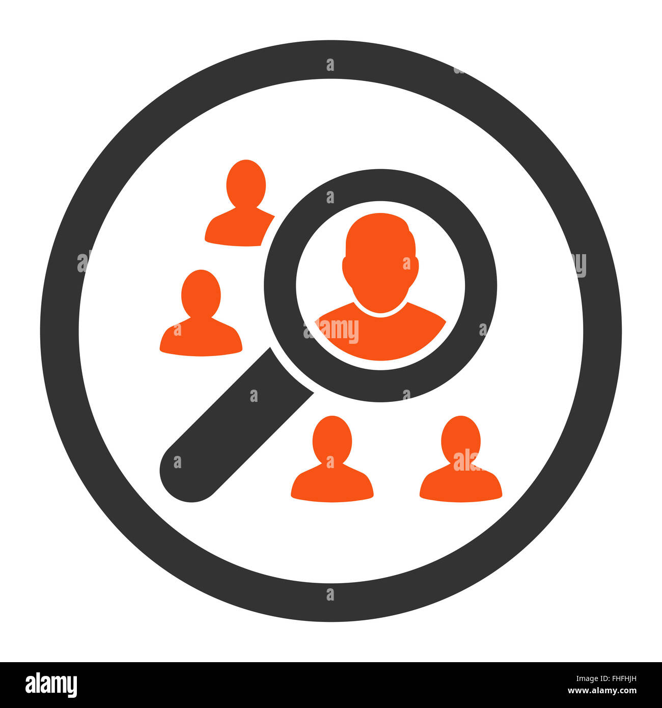 Marketing flat orange and gray colors rounded vector icon Stock Photo ...
