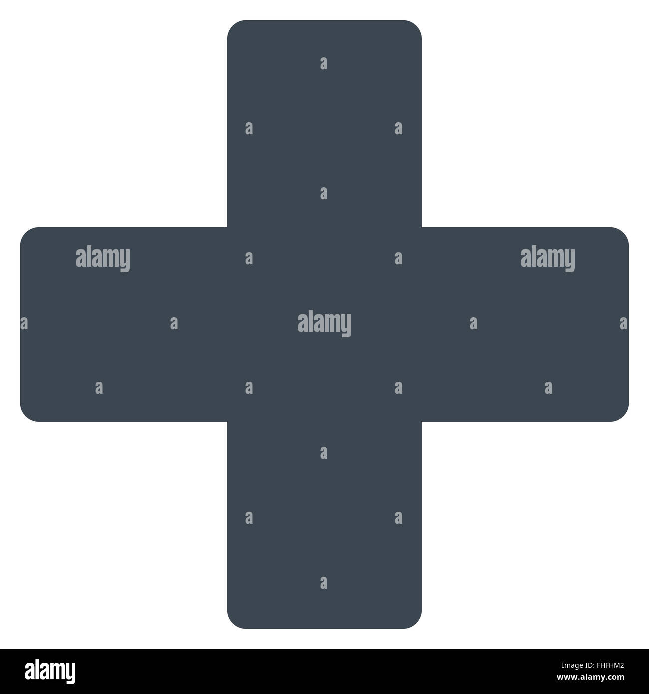 Plus flat smooth blue color icon Stock Photo - Alamy