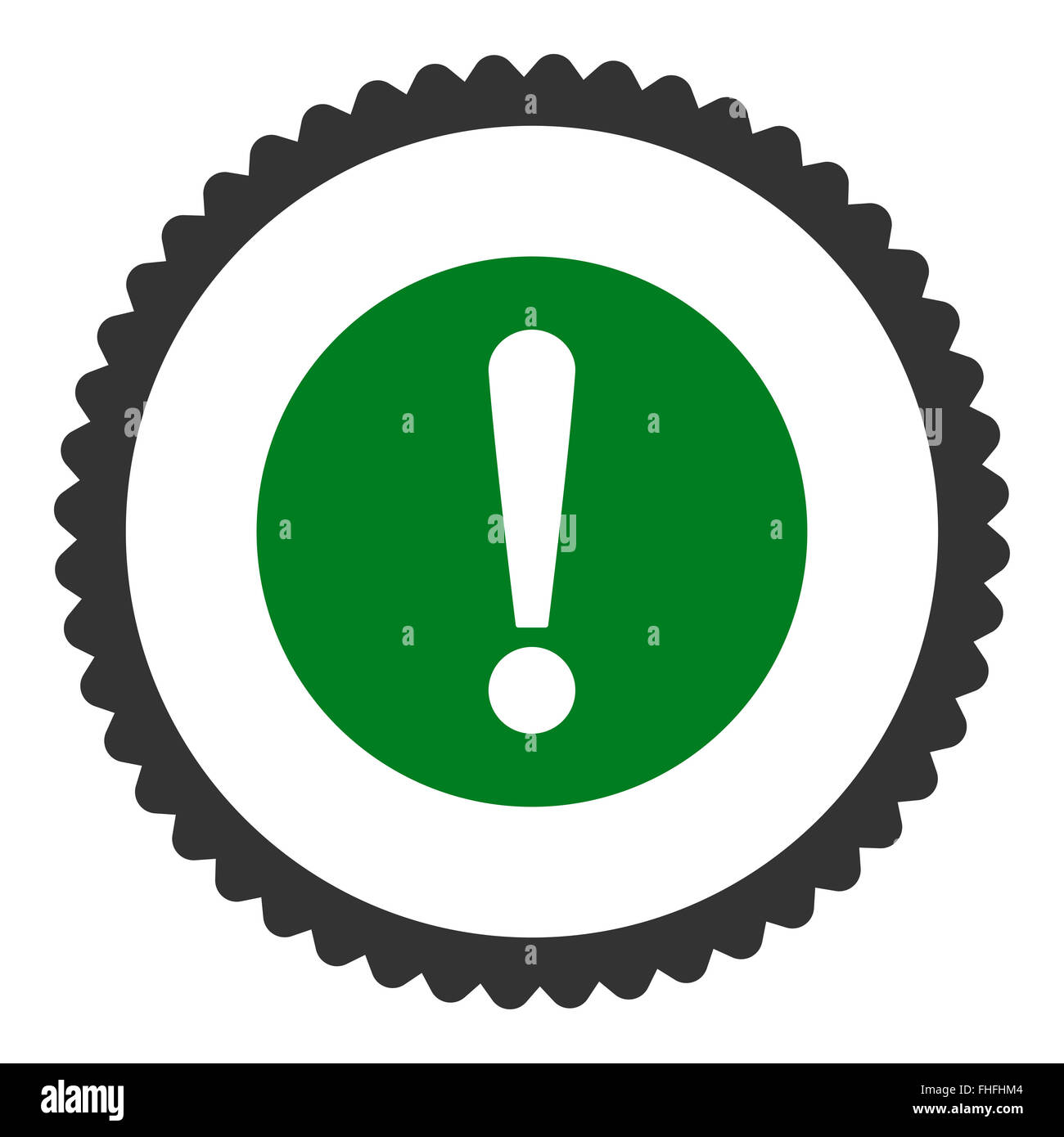 Problem flat green and gray colors round stamp icon Stock Photo - Alamy