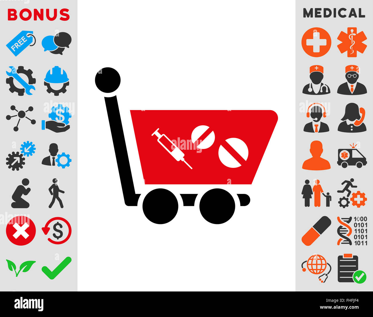 Medication Shopping Cart Icon Stock Photo - Alamy