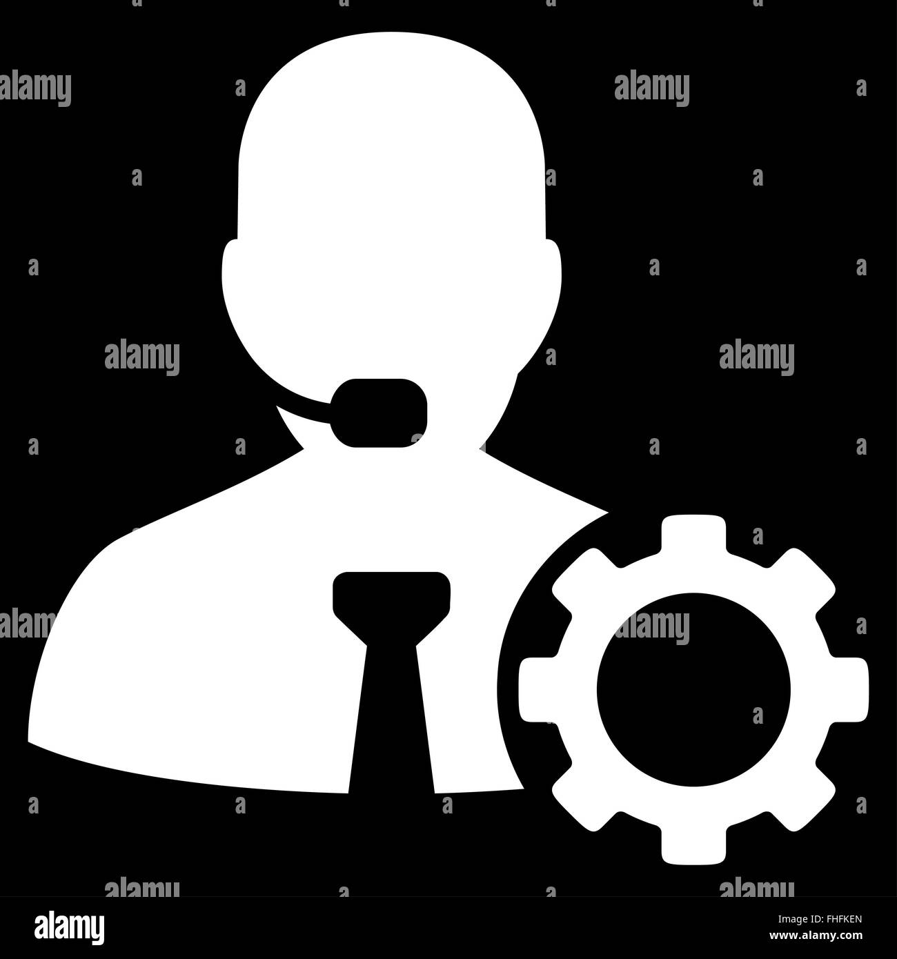 Operator Options Flat Icon Stock Photo - Alamy