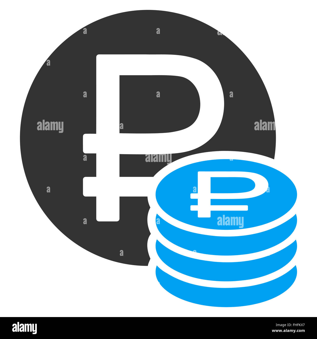 Rouble Coins Icon Stock Photo - Alamy