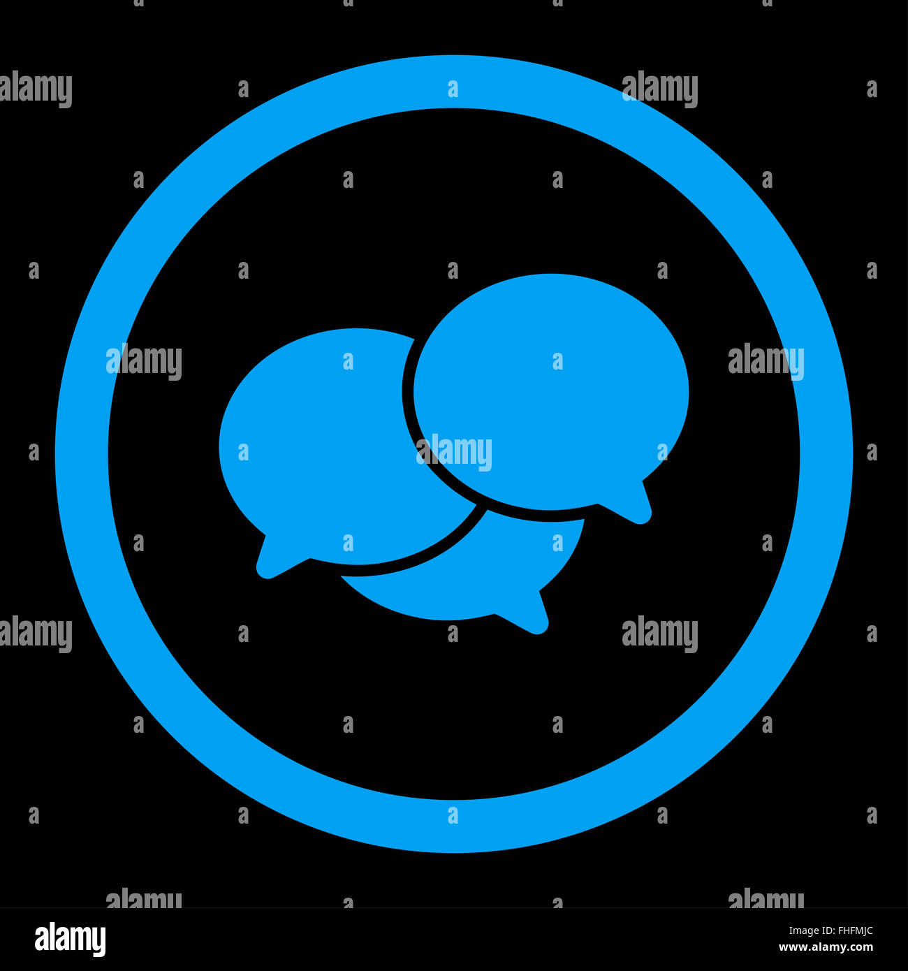 Webinar flat blue color rounded vector icon Stock Photo - Alamy