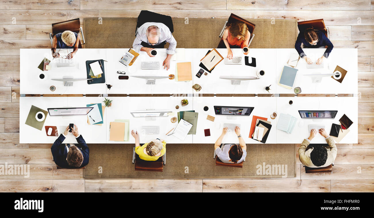 Business Team Meeting Connection Digital Technology Concept Stock Photo ...