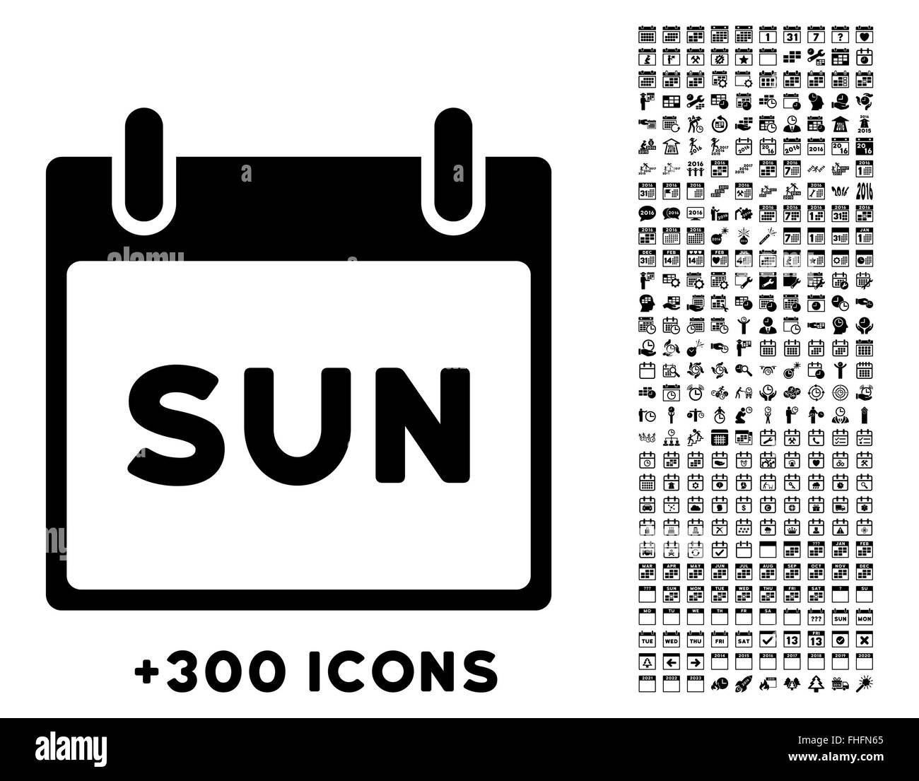 Sunday Flat Icon Stock Photo - Alamy