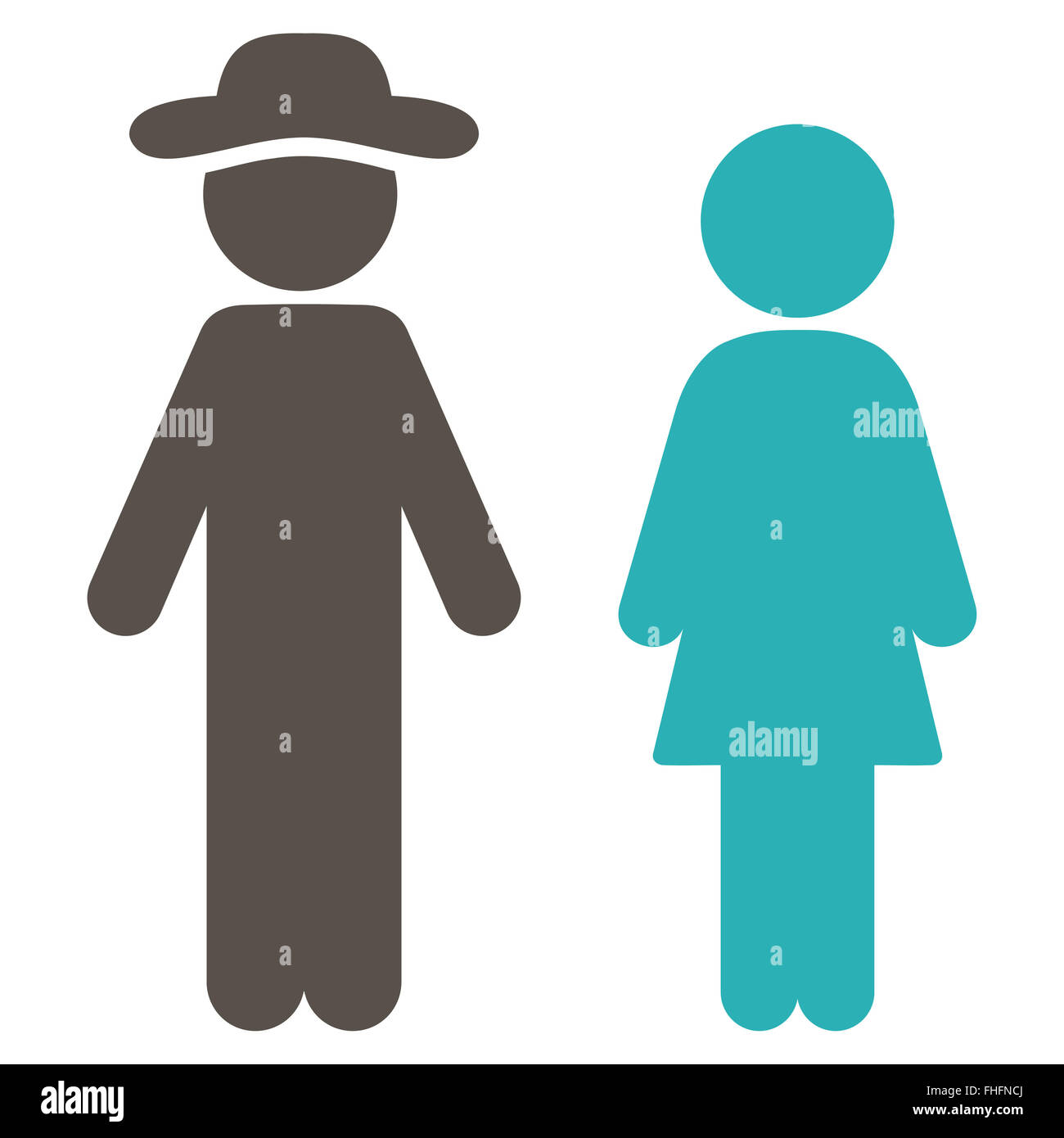 Human And Lady Icon Stock Photo - Alamy