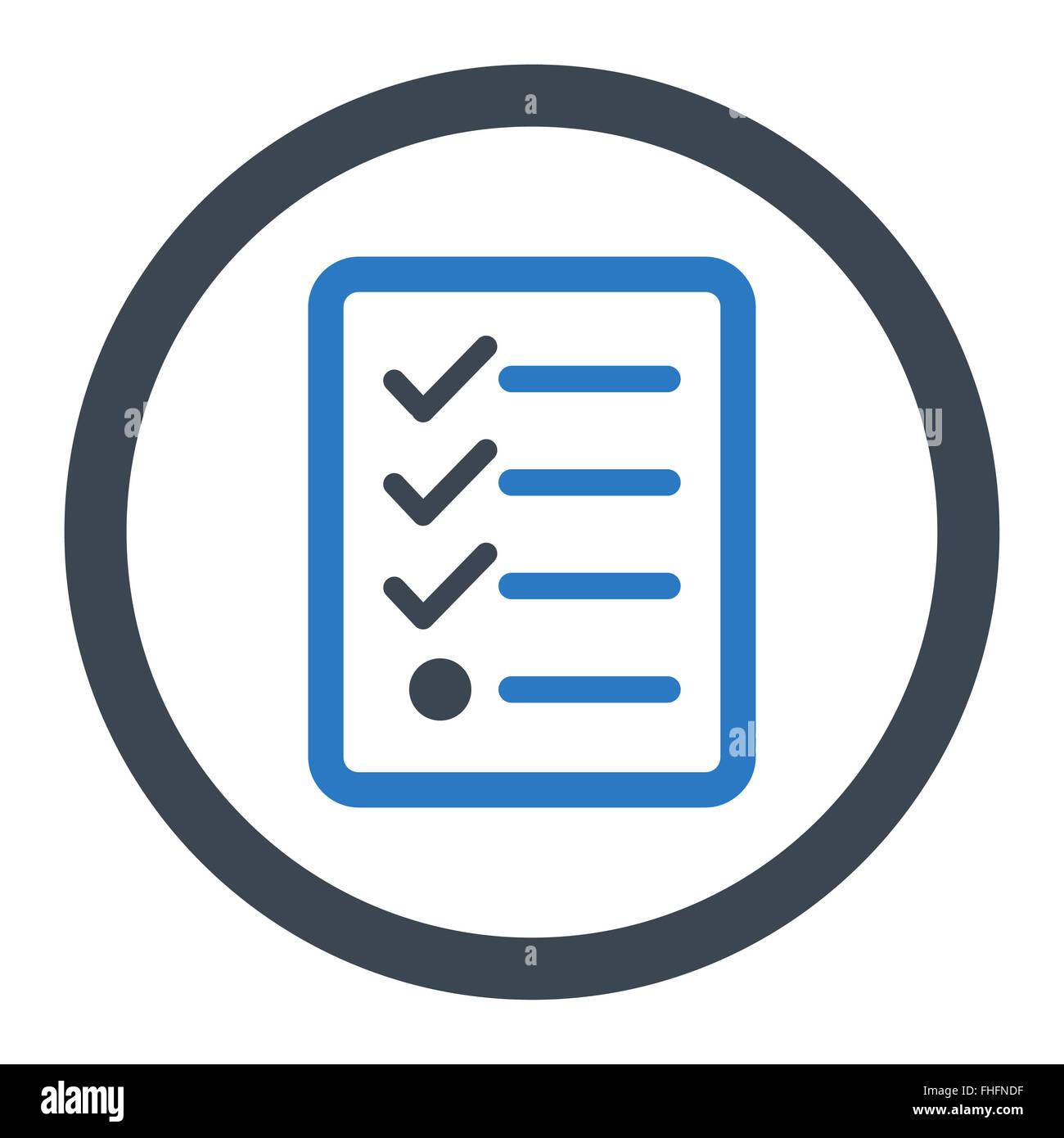 Checklist flat smooth blue colors rounded vector icon Stock Photo - Alamy