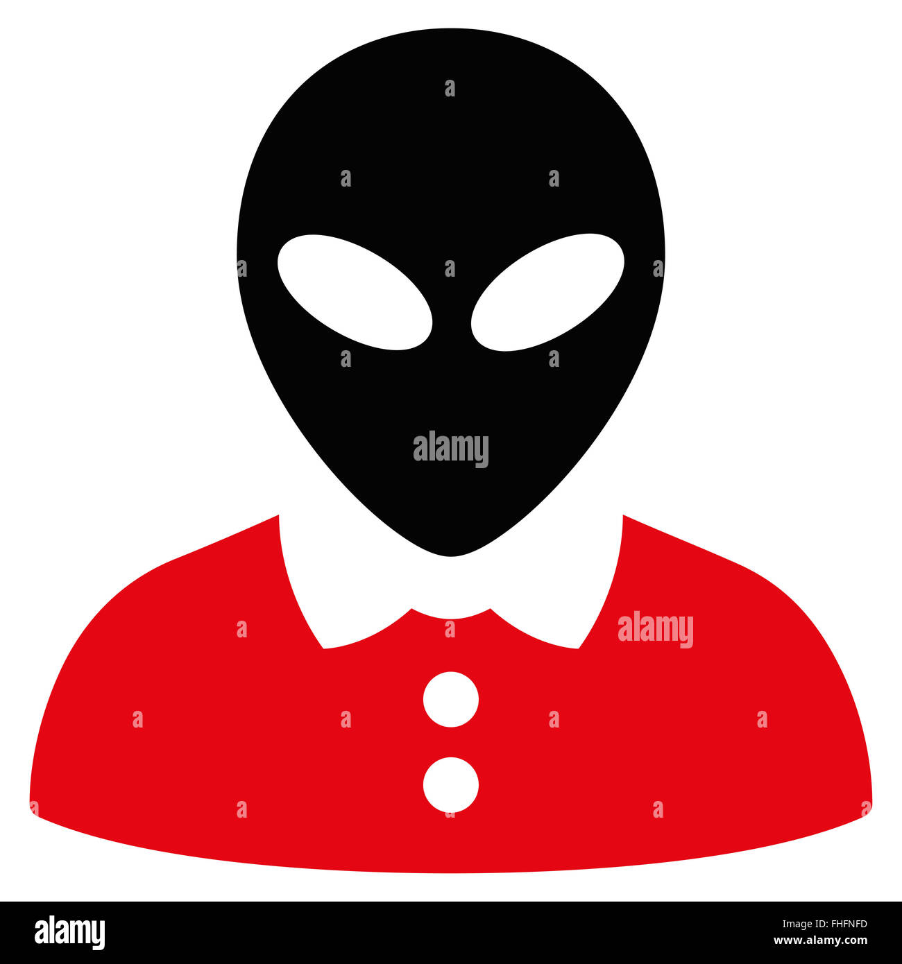 Alien Female Flat Icon Stock Photo - Alamy