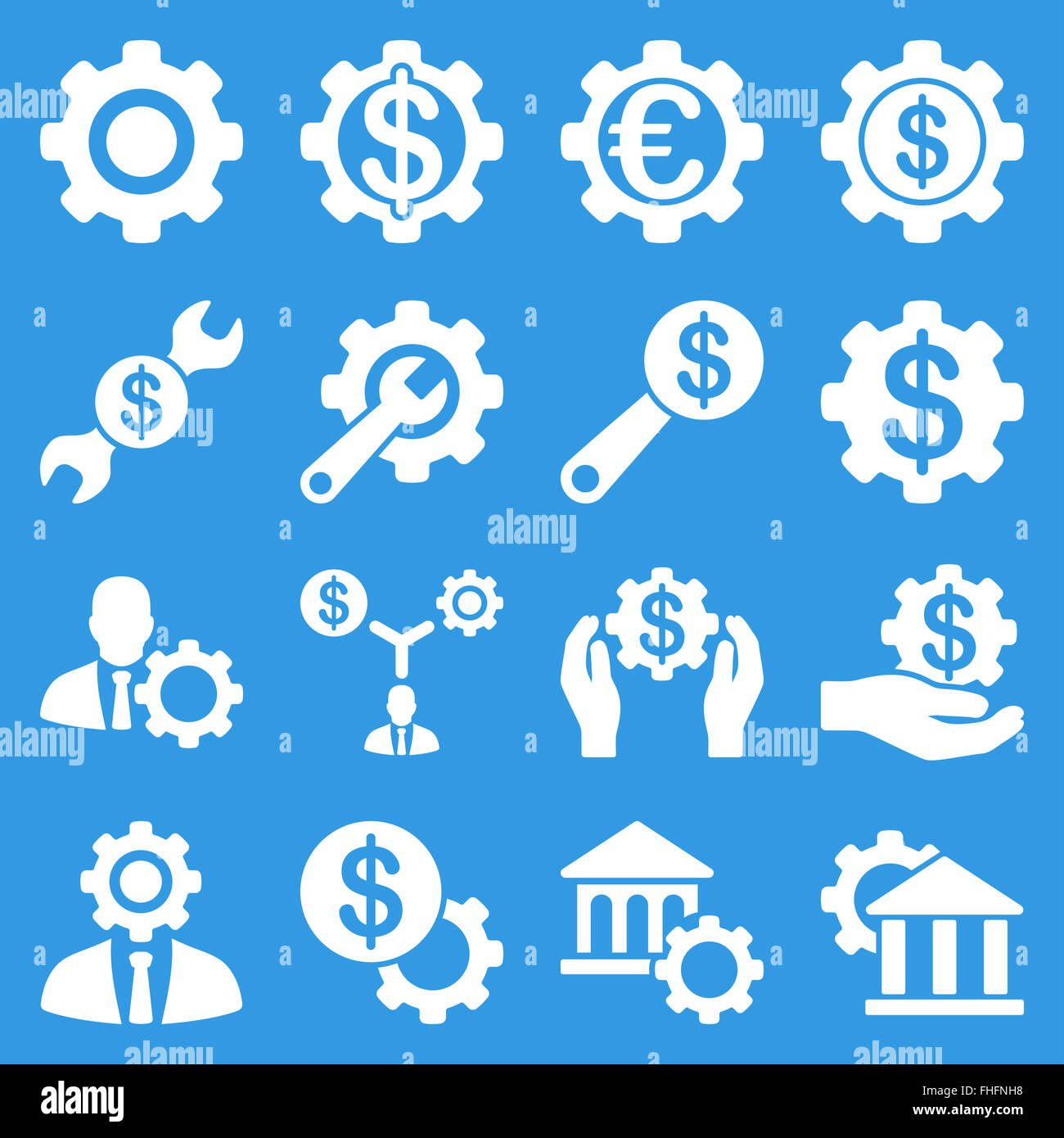 Financial tools and options icon set Stock Photo - Alamy