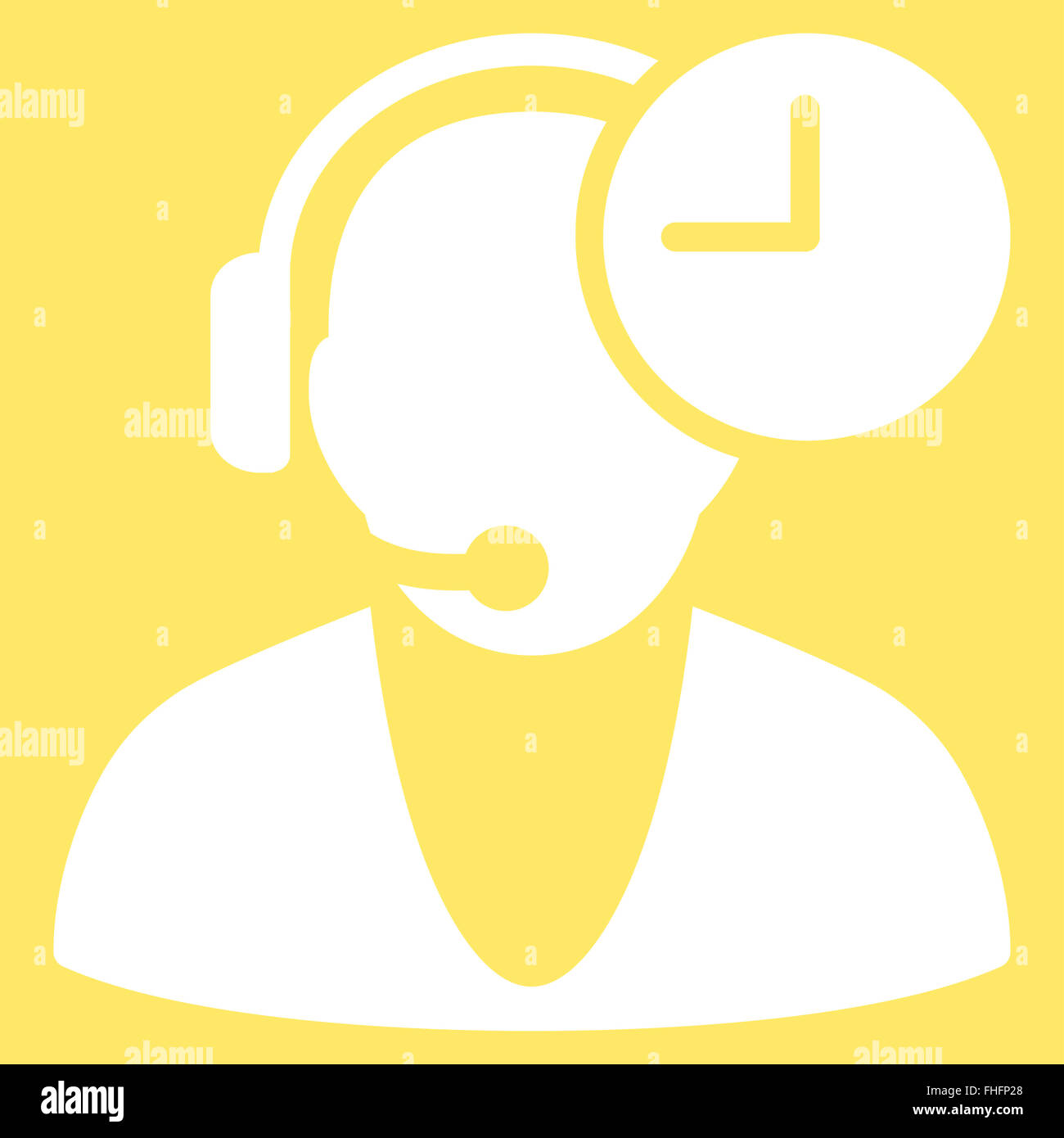 Operator Time Icon Stock Photo - Alamy