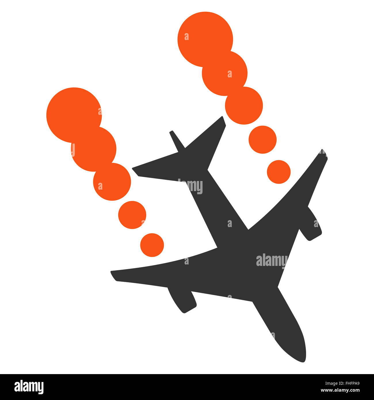 Airplane Smoke Trace Icon Stock Photo - Alamy