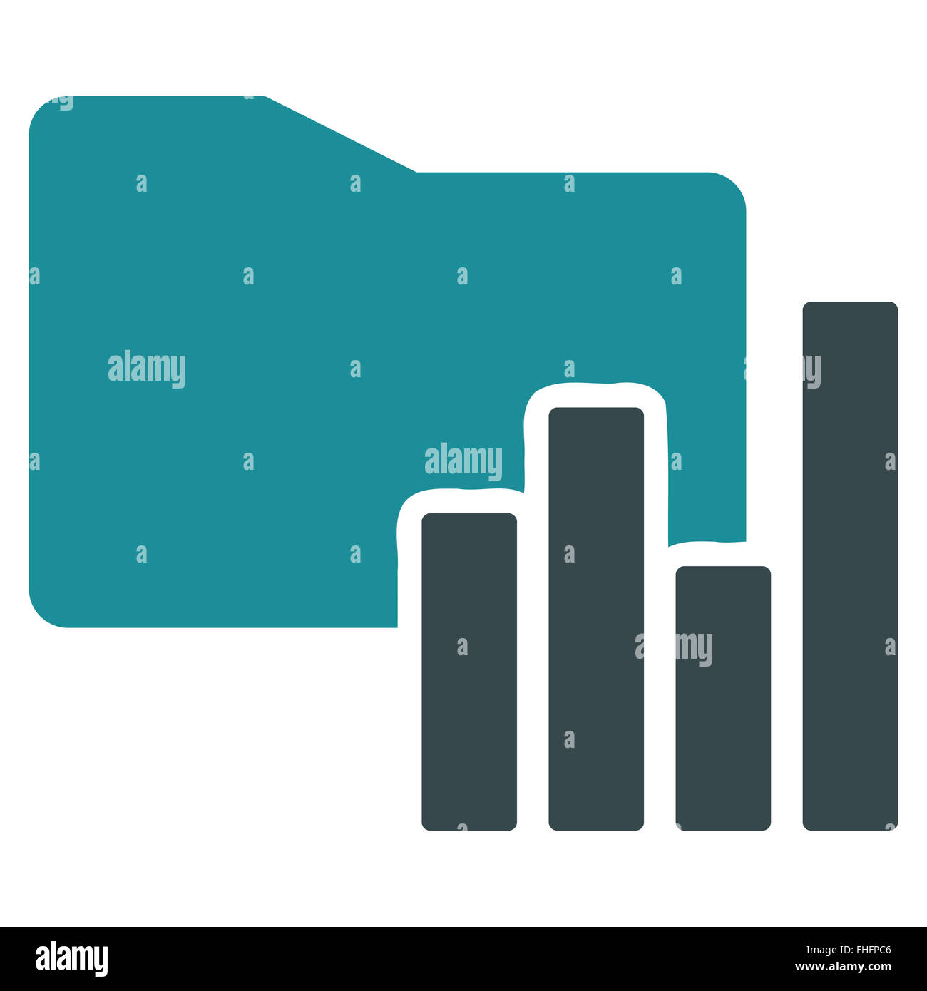 Charts Folder icon from Business Bicolor Set Stock Photo - Alamy