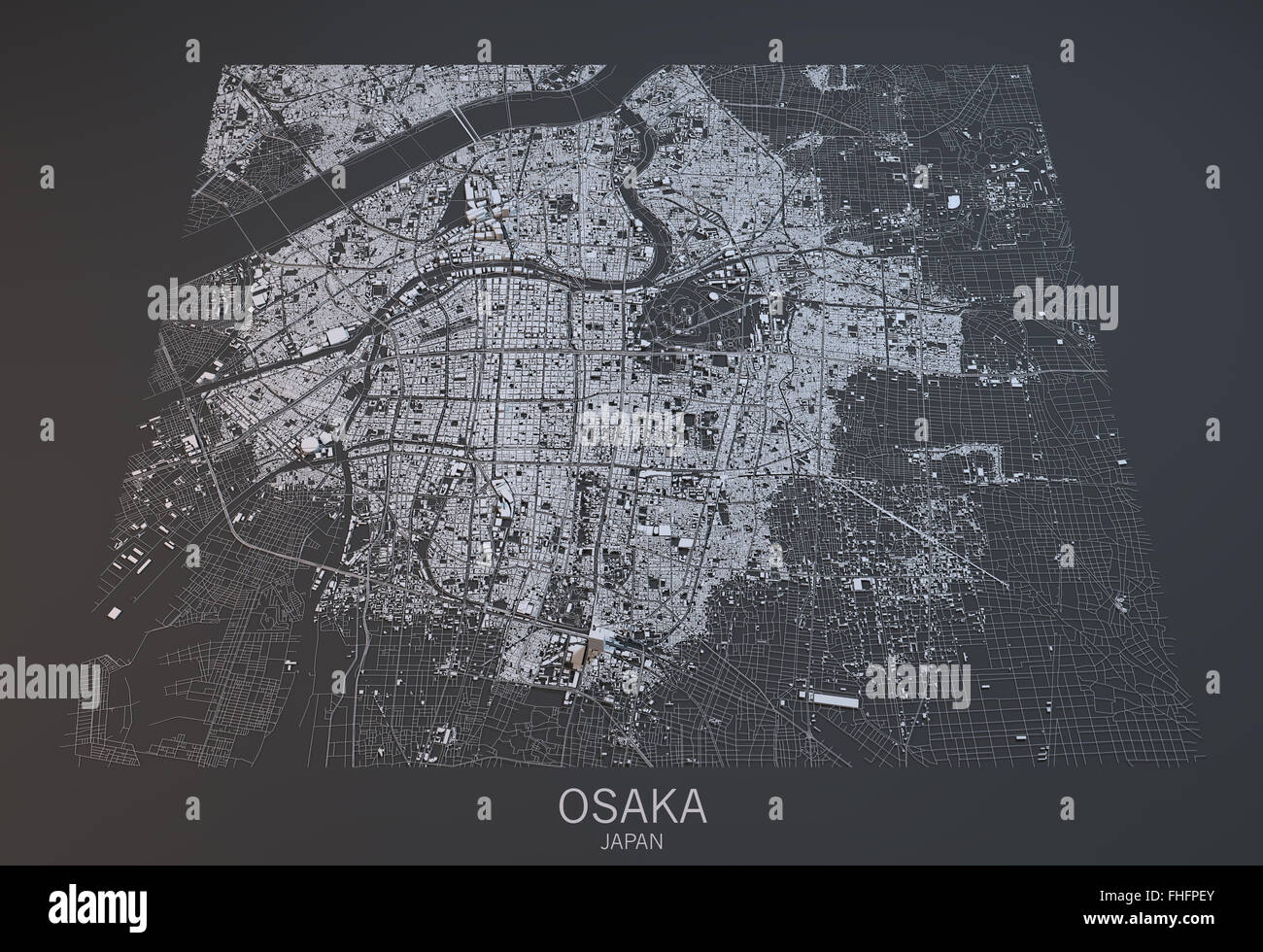 Osaka map hi-res stock photography and images - Alamy